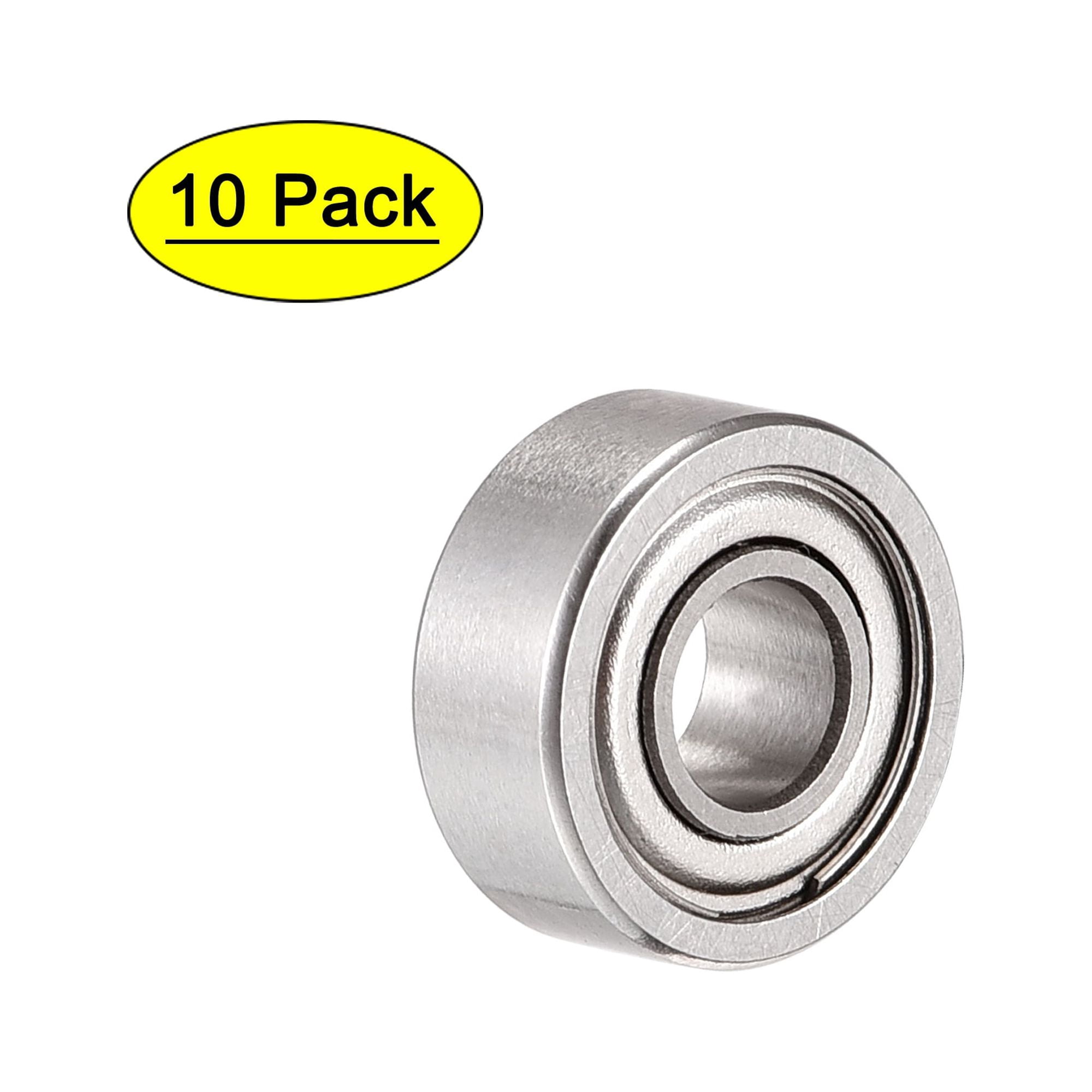 Uxcell SMR104ZZ Stainless Steel Ball Bearing 4x10x4mm Double Shielded ...