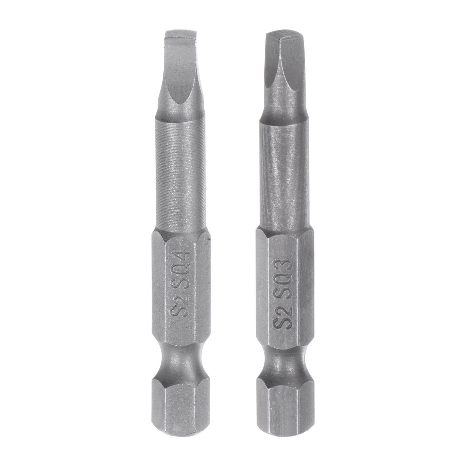 Uxcell SQ3 SQ4 Magnetic Security Square Screwdriver Bit 1/4" Hex Shank ...
