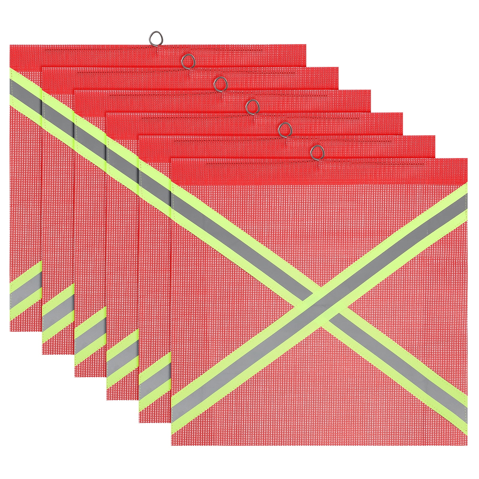 Uxcell Safety Flags, 18x18 Inch Warning Safety Flag with Cross ...