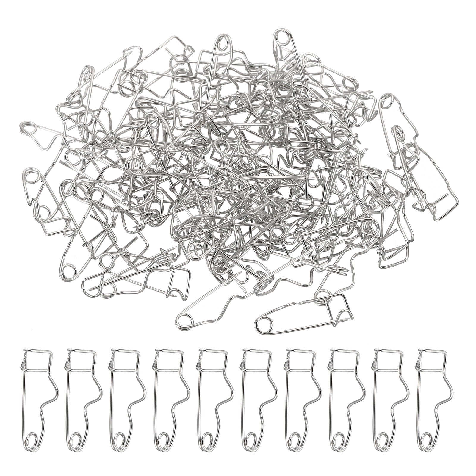 Uxcell Safety Pin, Steel Wire S-Shaped Curved Pins 0.7" Sturdy Bulk ...