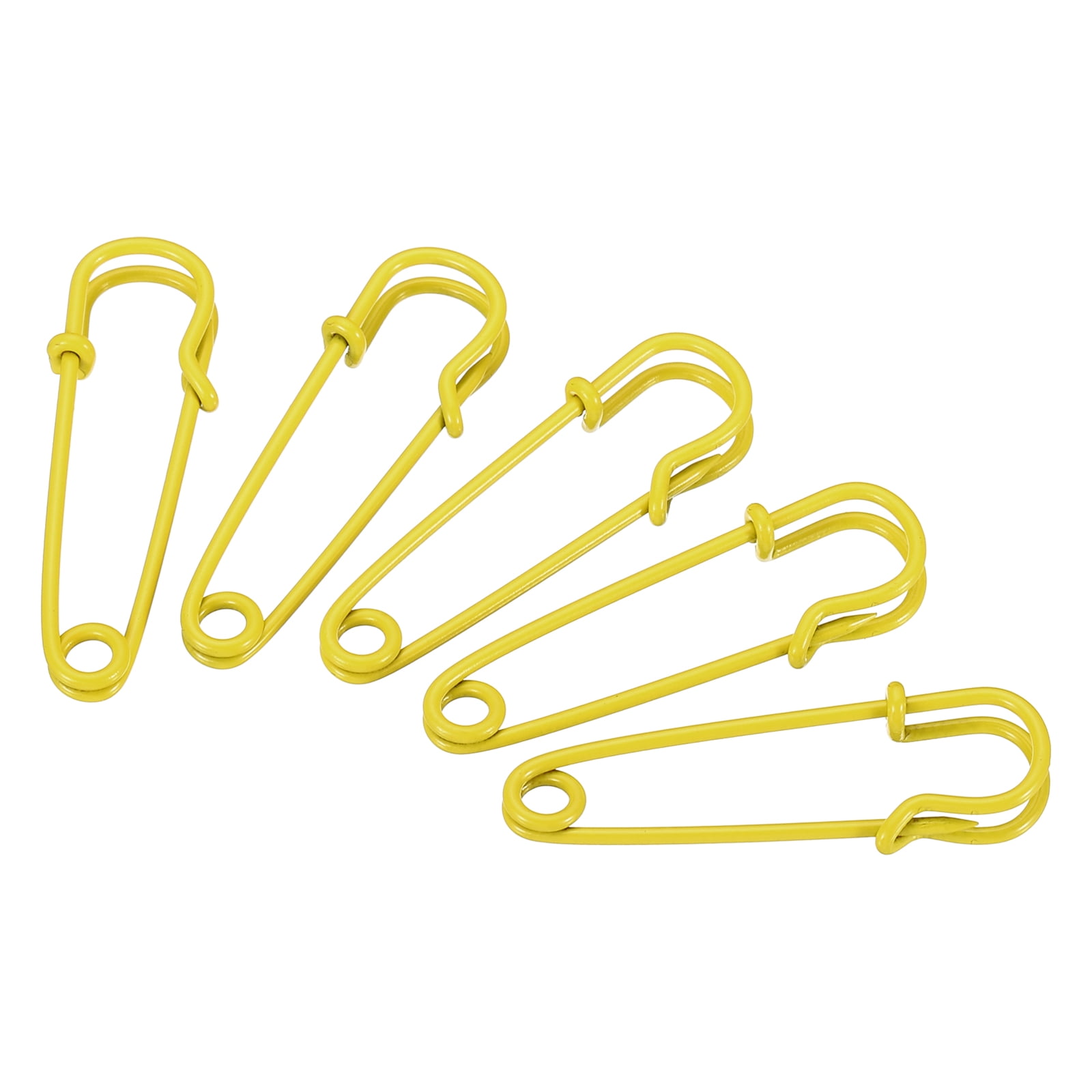 Uxcell Safety Pins 1.57 Inch Large Metal Sewing Pins Yellow 12Pcs ...