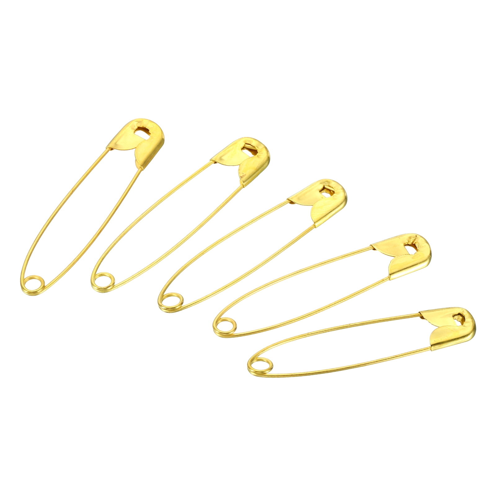 Uxcell Safety Pins 1.73 Inch Nickle Plated Small Sewing Pins Gold Tone ...