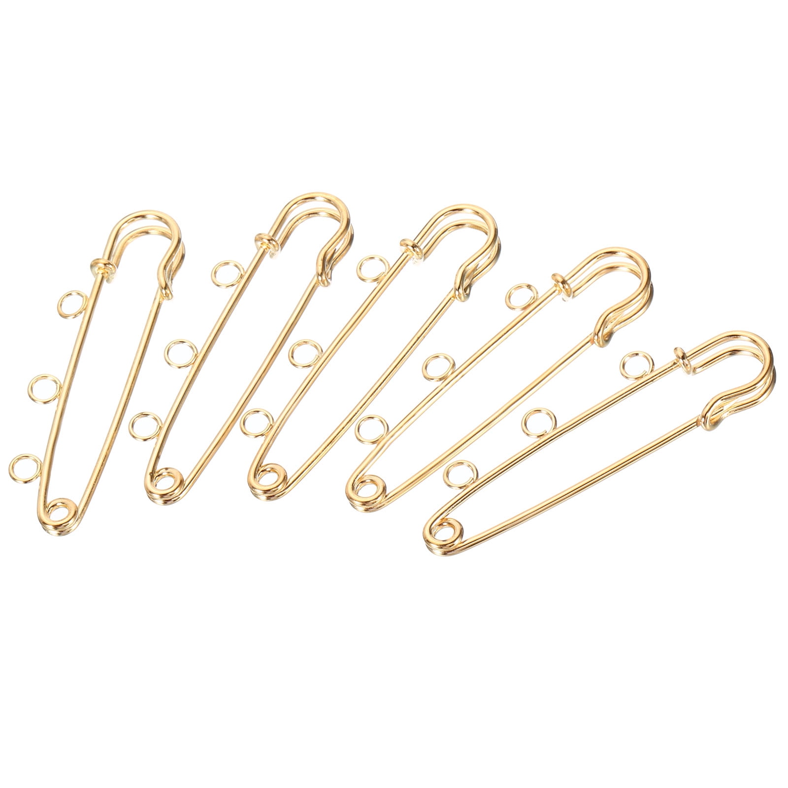 Uxcell Safety Pins 2.24 Inch Large Metal Sewing Pins with Holes Gold Tone 10Pcs - Walmart.com