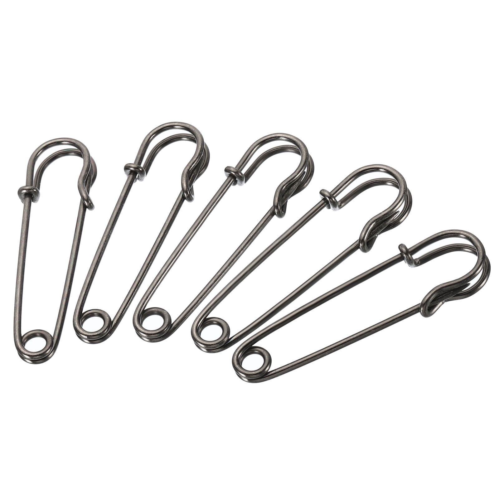 Uxcell Safety Pins 2.44 Inch Large Metal Sewing Pins Black 50Pcs ...