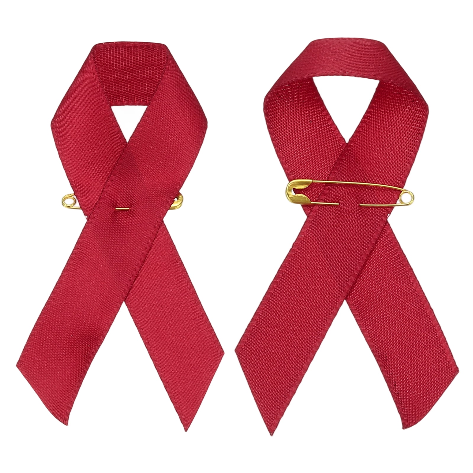 Uxcell Satin Awareness Ribbons with Pins for Charity Public Social ...