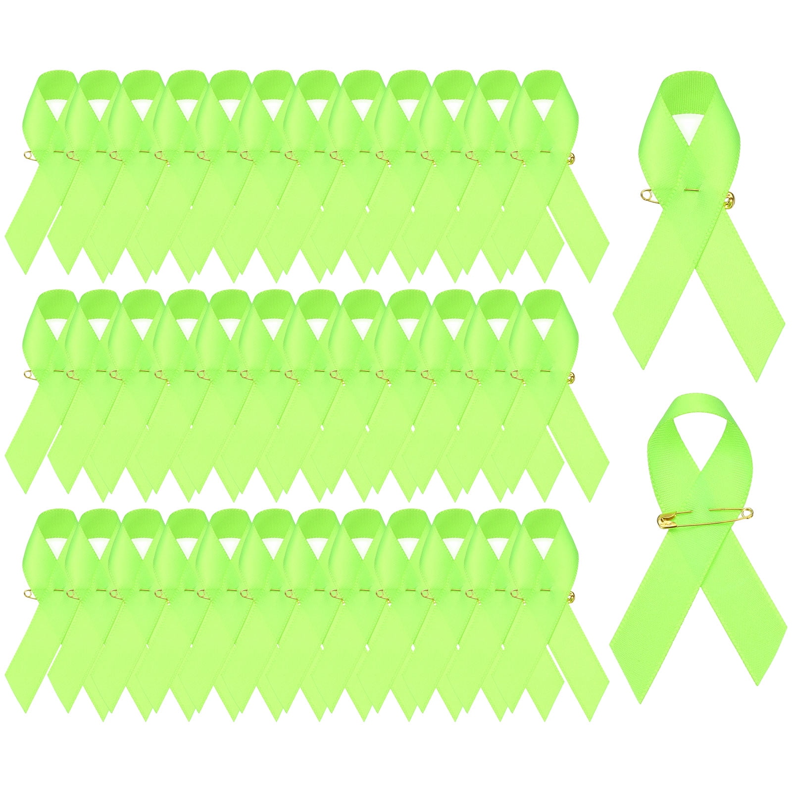 Uxcell Satin Awareness Ribbons with Pins for Charity Public Social ...