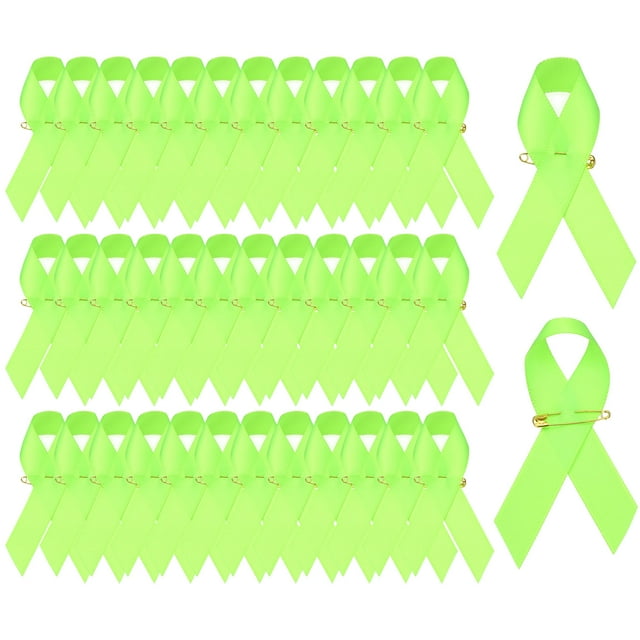 Uxcell Satin Awareness Ribbons with Pins for Charity Public Social ...