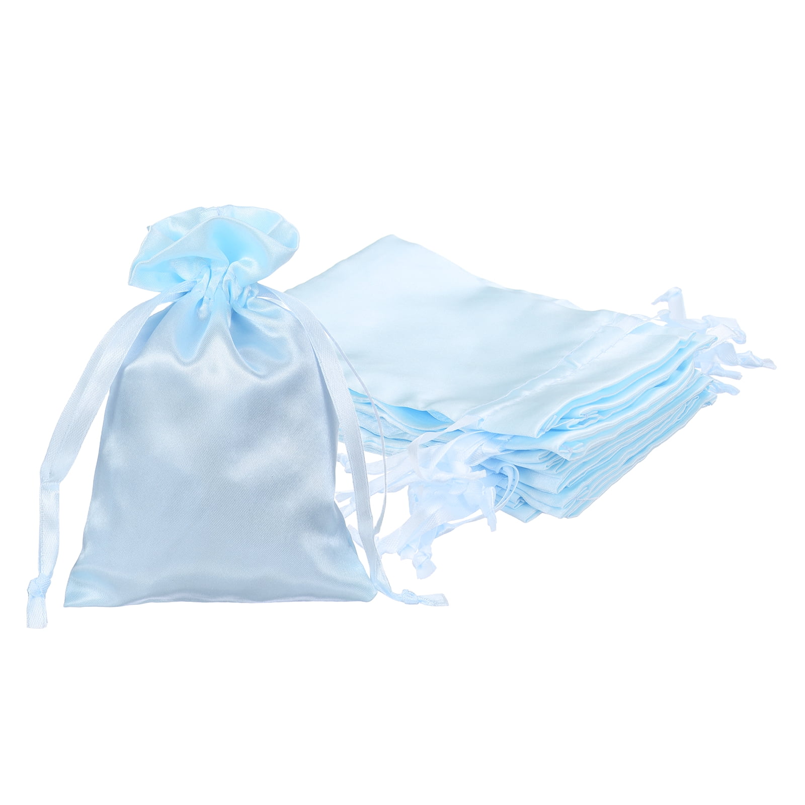 Uxcell Satin Drawstring Favor Bags, (5.9" x 3.9", Blue) (6Pcs), Satin ...