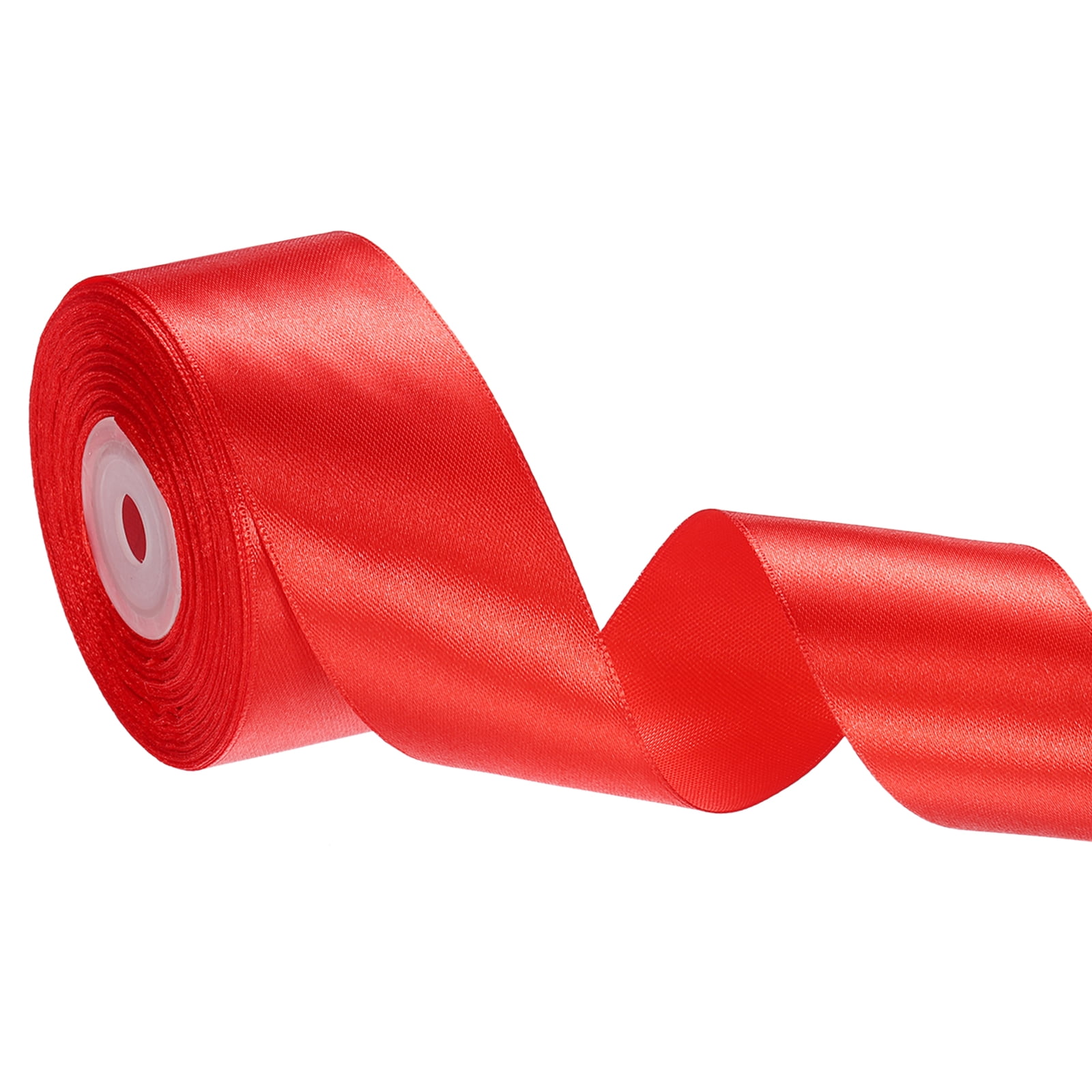 Uxcell Satin Ribbon (24 Yards, 1-1/2" Wide, Red) Single Face Solid ...