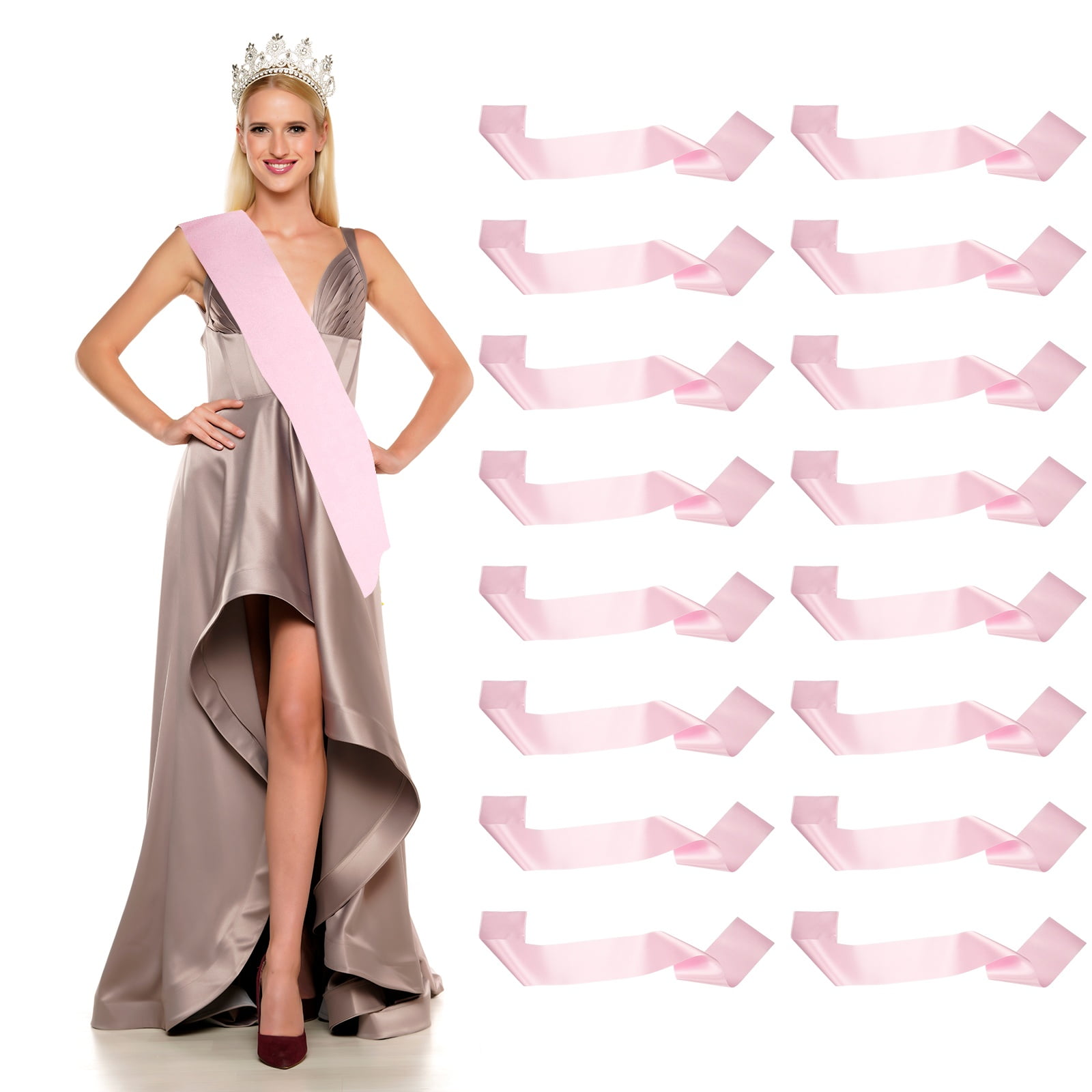 Uxcell Satin Sash, Blank Sash Pageant Ribbon for Beauty Pageant Party ...