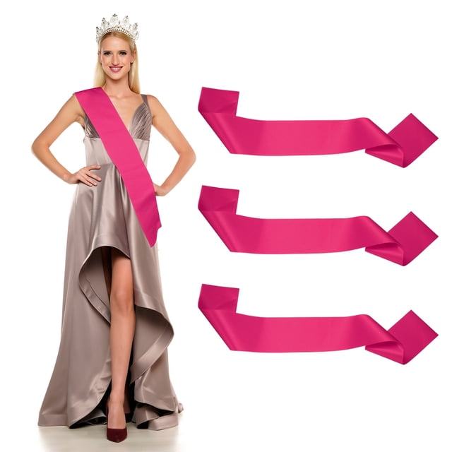 Uxcell Satin Sash, Blank Sash, Pageant Ribbon for Beauty Pageant Party ...