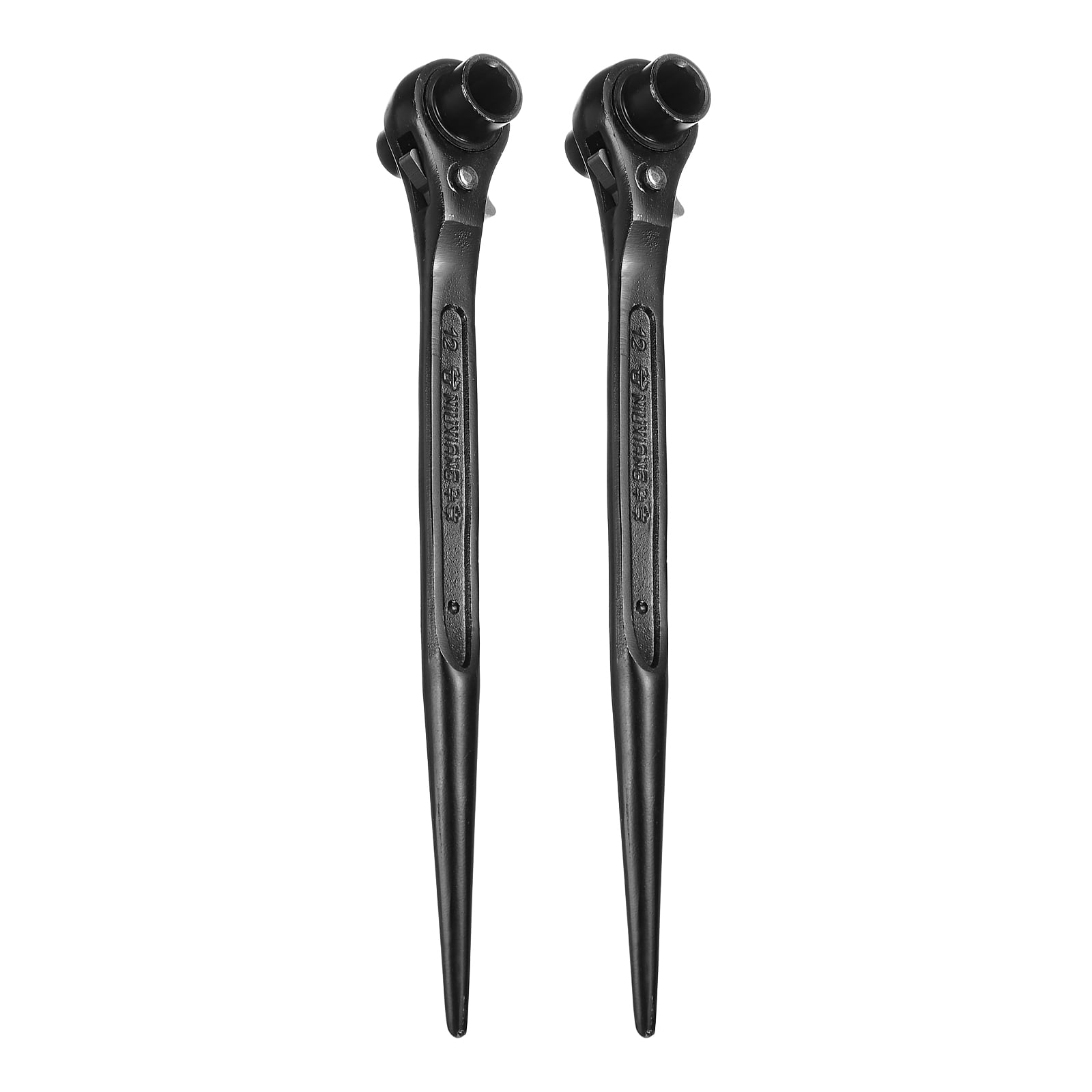 Uxcell 2 Pcs Scaffolding Podger Ratchet Wrench 0.39 x 0.47 in CR-V 12 ...