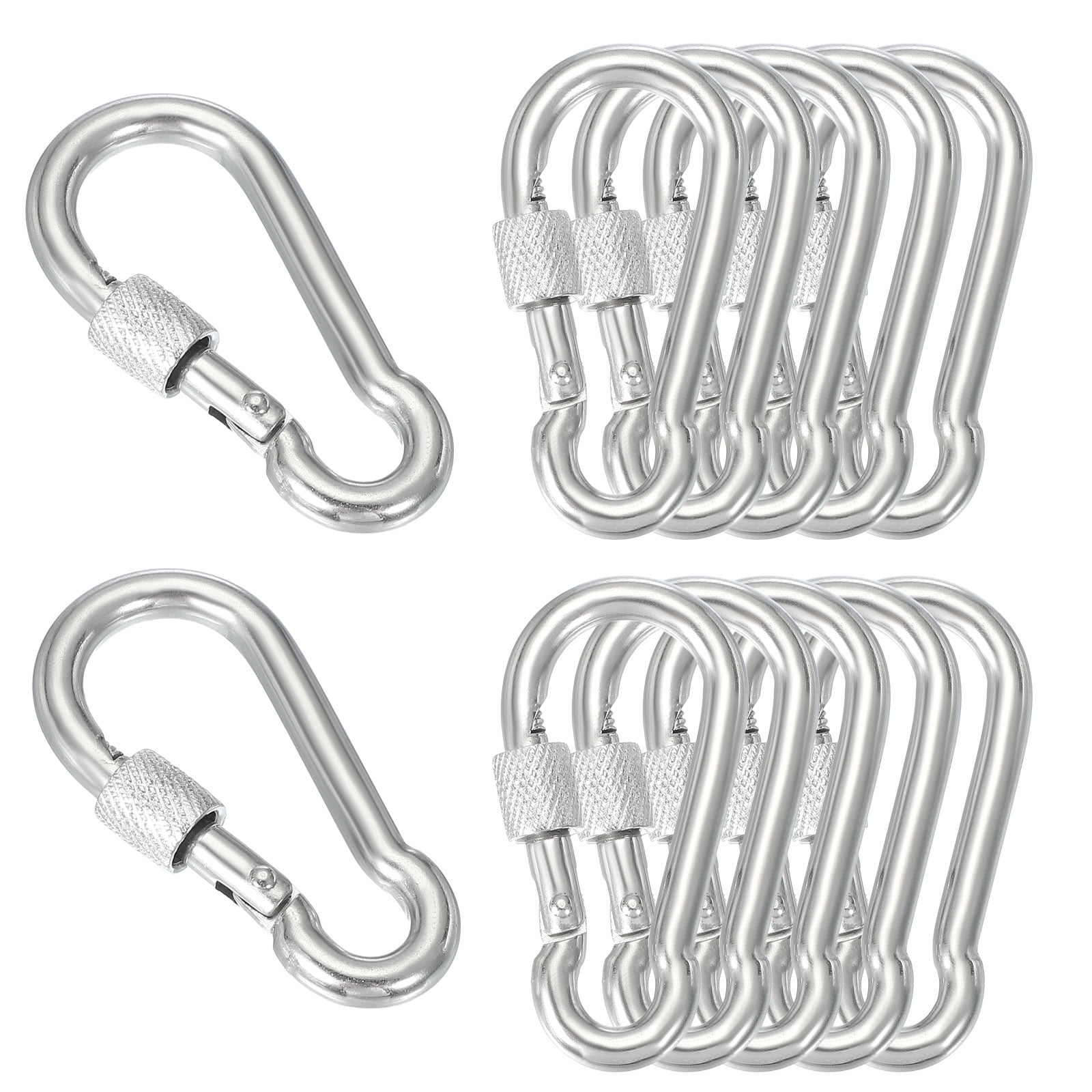 Uxcell Screw Locking Clips,304 Stainless Steel Spring Snap Hook for ...