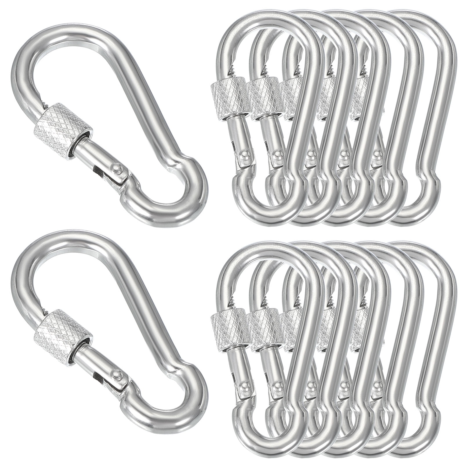 Uxcell Screw Locking Clips,304 Stainless Steel Spring Snap Hook for ...