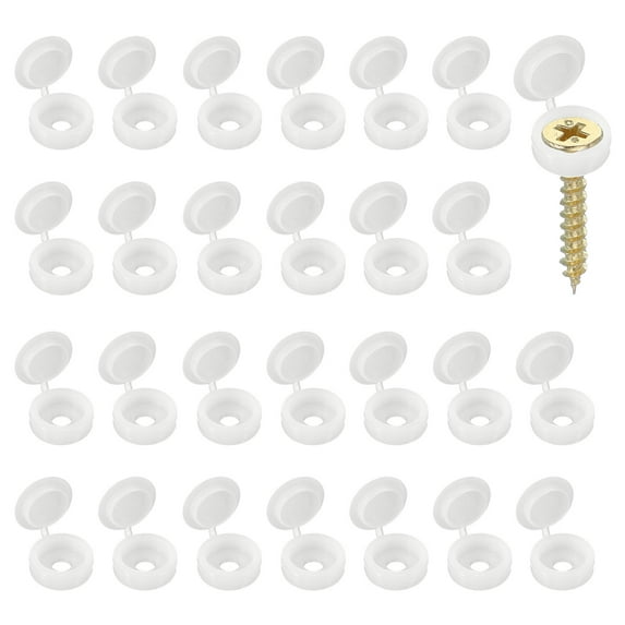 Uxcell Screw Snap Covers, M4 Plastic Hinged Screw Cover Caps Shutter ...