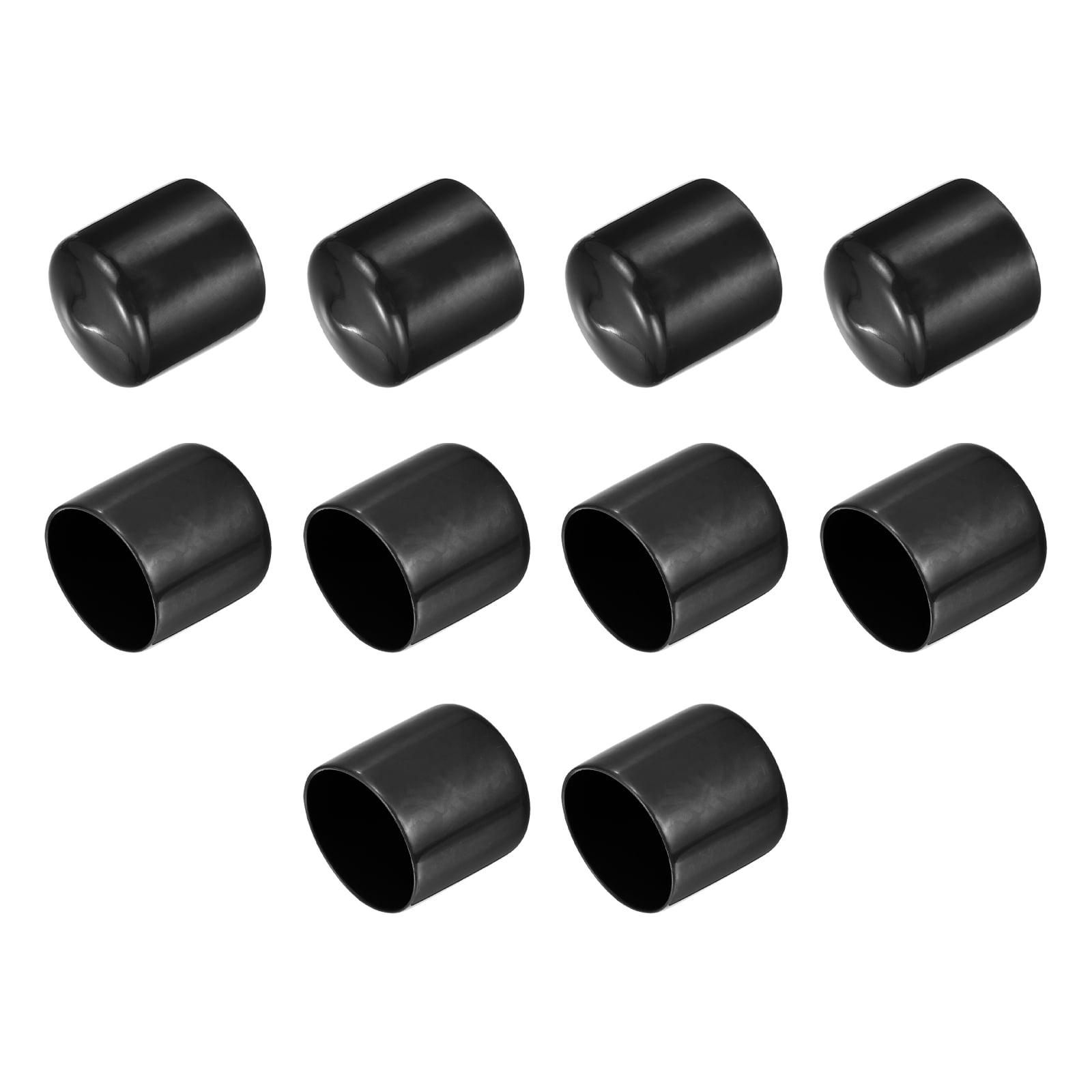 Uxcell Screw Thread Protectors, 1 5/8"(41 mm) ID End Cap Cover Black ...
