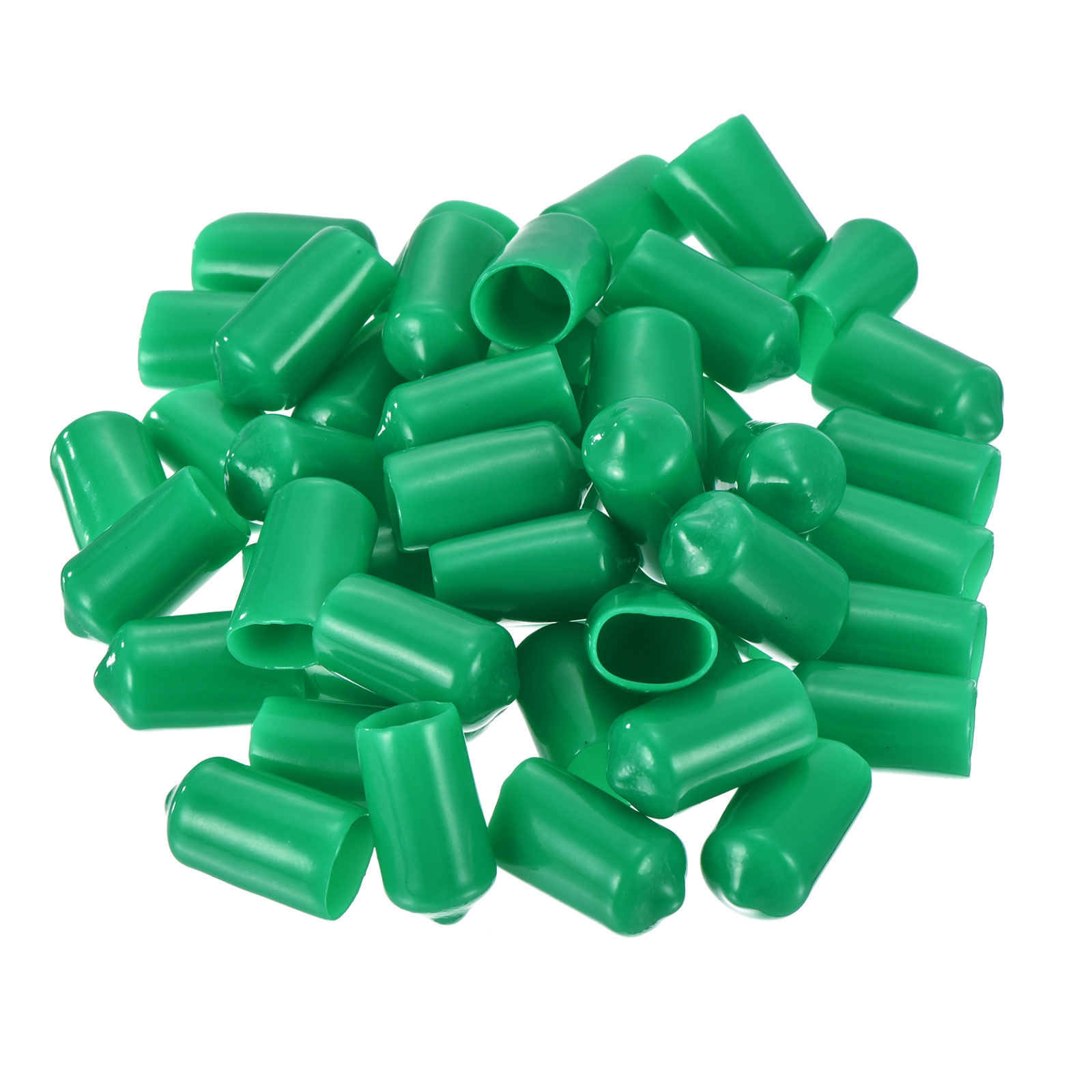 Uxcell Screw Thread Protectors End Caps Vinyl 50 Pcs 11mm Dark Green ...