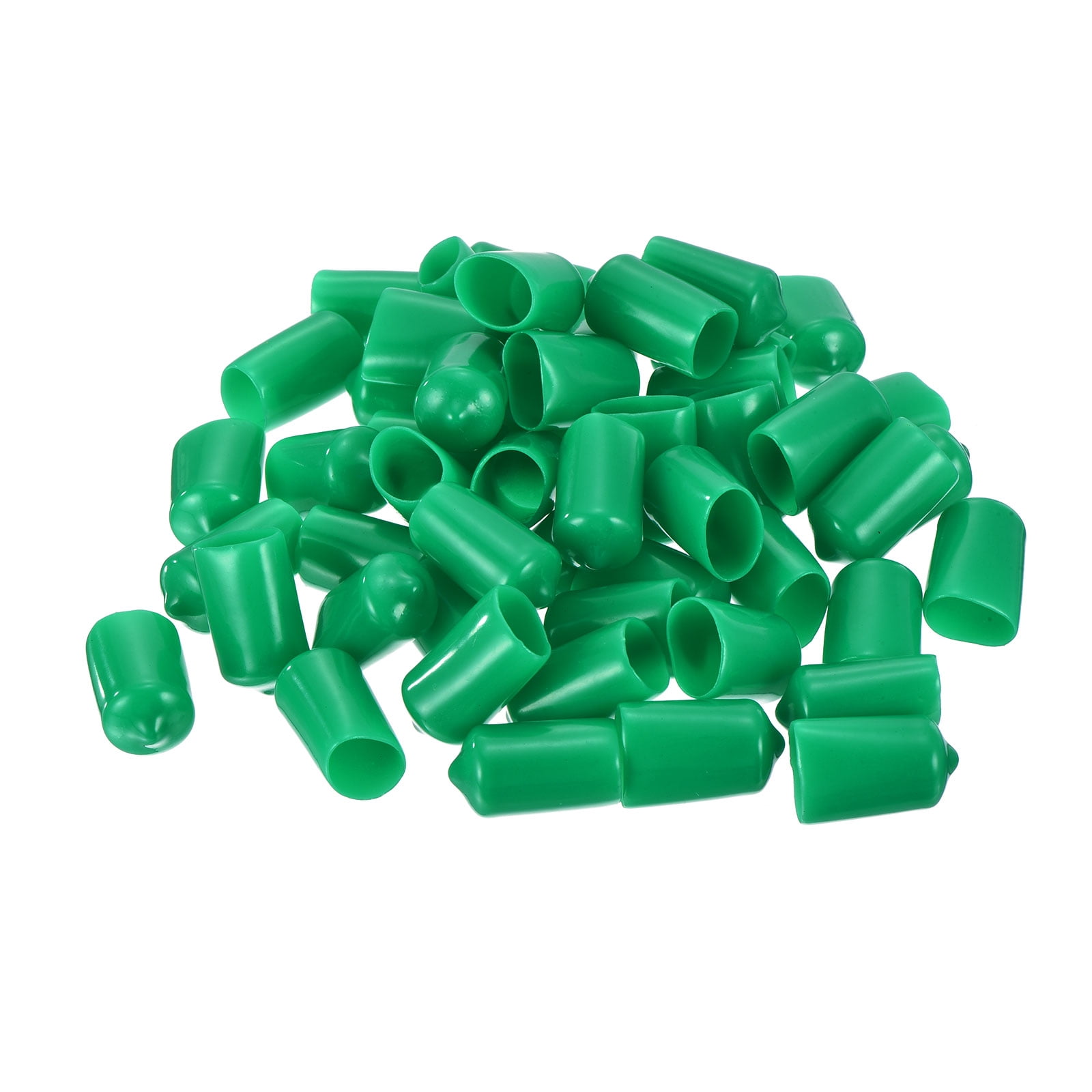 Uxcell Screw Thread Protectors End Caps Vinyl 50 Pcs 13mm Dark Green ...