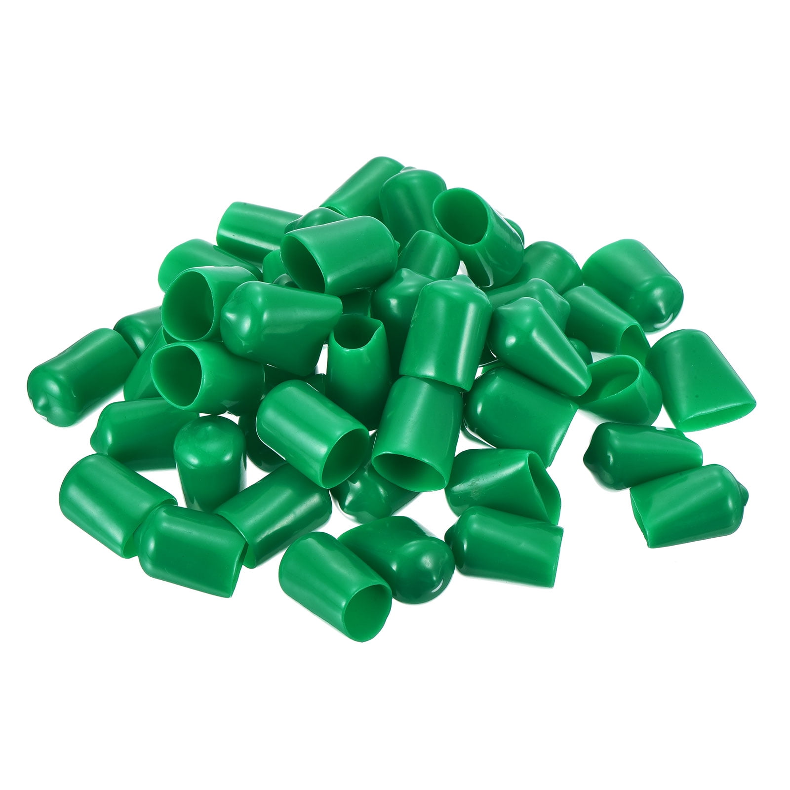 Uxcell Screw Thread Protectors End Caps Vinyl 50 Pcs 15mm Dark Green ...
