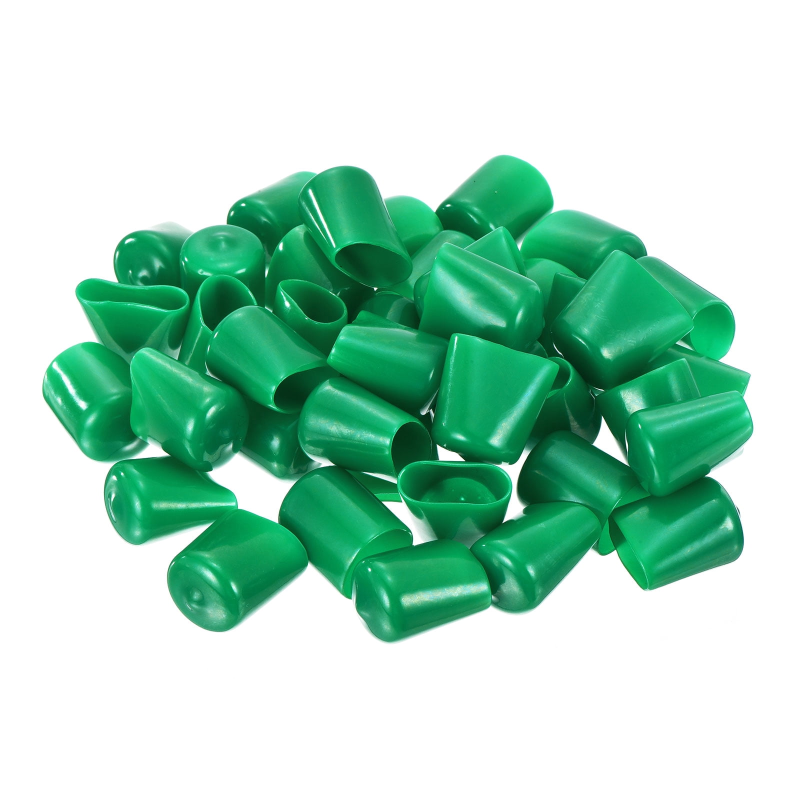 Uxcell Screw Thread Protectors End Caps Vinyl 50 Pcs 20mm Dark Green ...