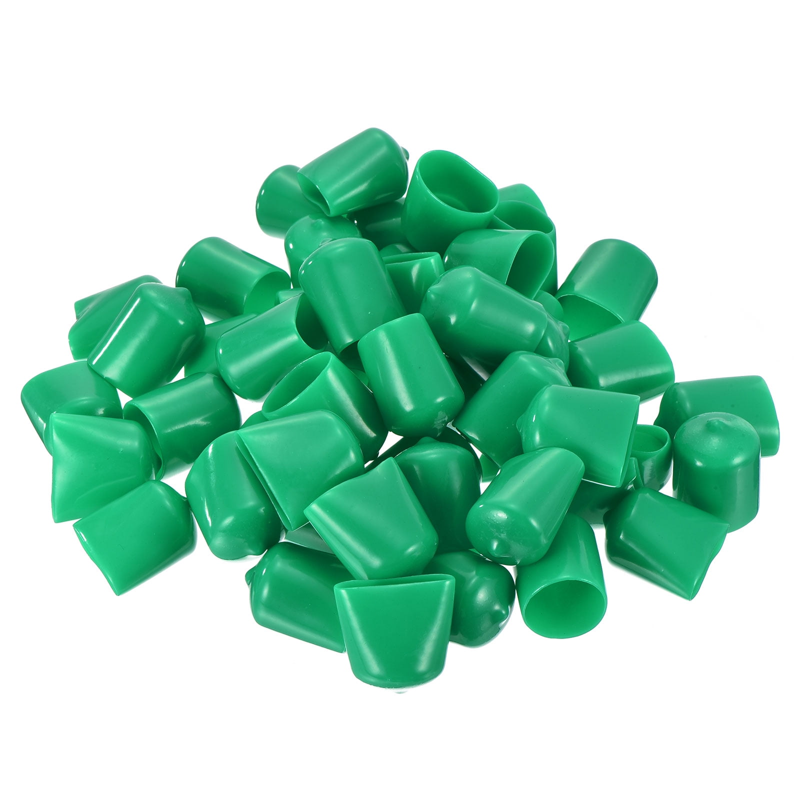 Uxcell Screw Thread Protectors End Caps Vinyl 50 Pcs 22mm Dark Green ...