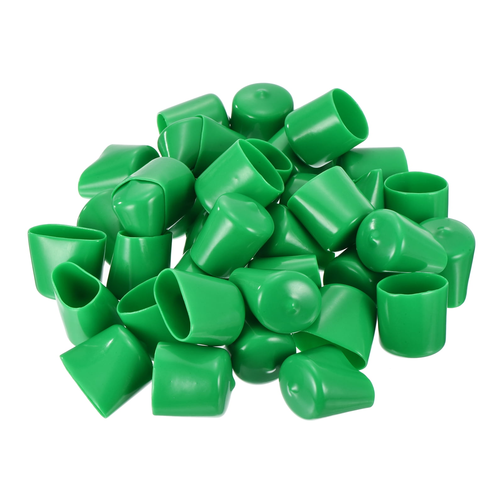 Uxcell Screw Thread Protectors End Caps Vinyl 50 Pcs 28mm Dark Green ...