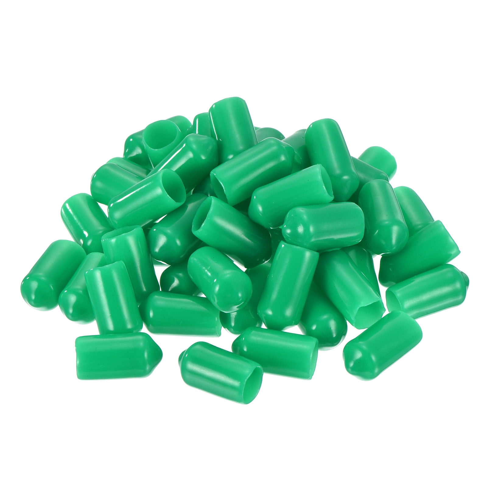 Uxcell Screw Thread Protectors End Caps Vinyl 50 Pcs 8mm Dark Green ...