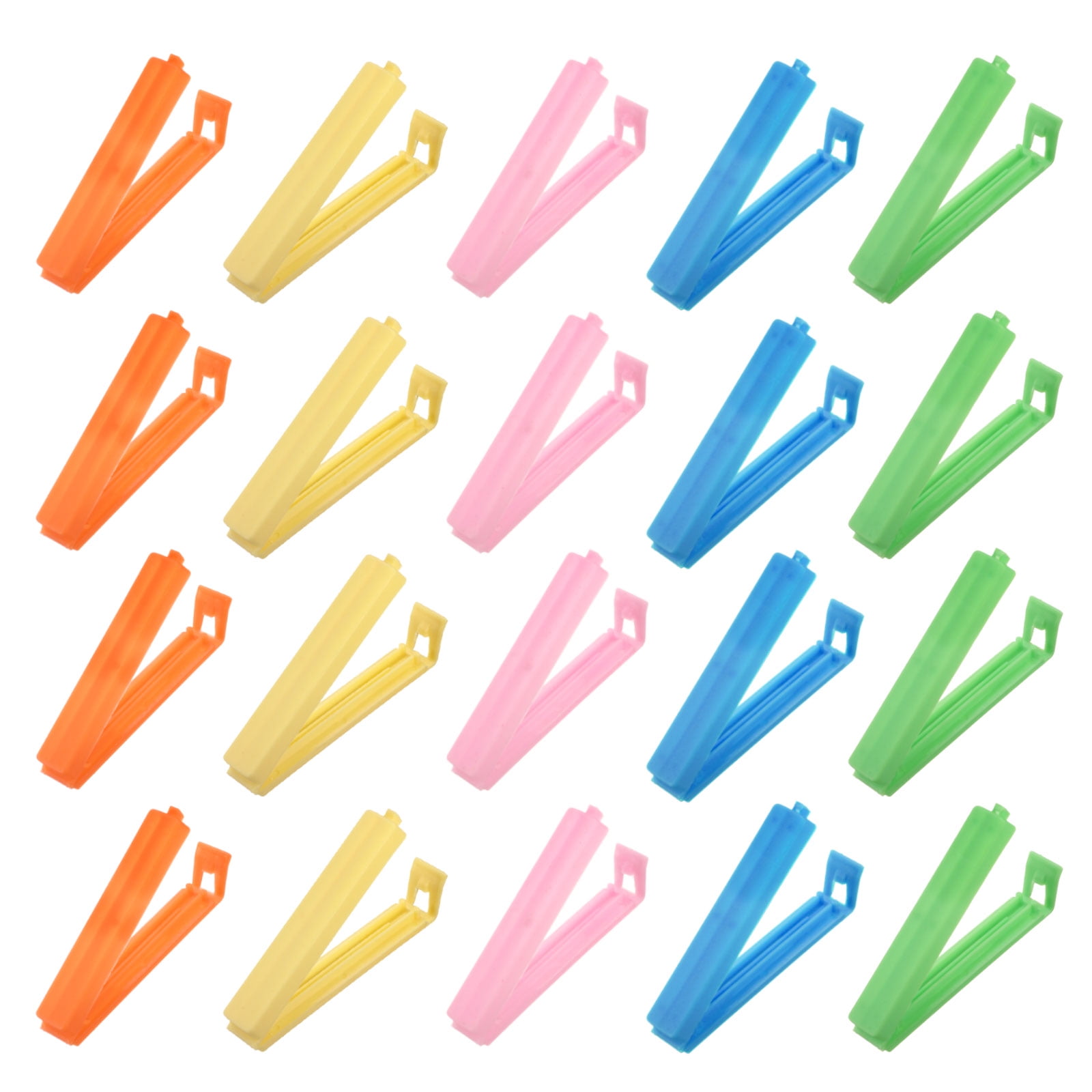 Uxcell Sealing Clips 3.5 Inch, 20 Pack Reusable Plastic Bag Clamp ...