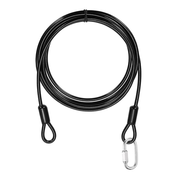 Uxcell Security Cable Lock (3/16" Dia 8.2ft, Black) Vinyl Coated 304 ...