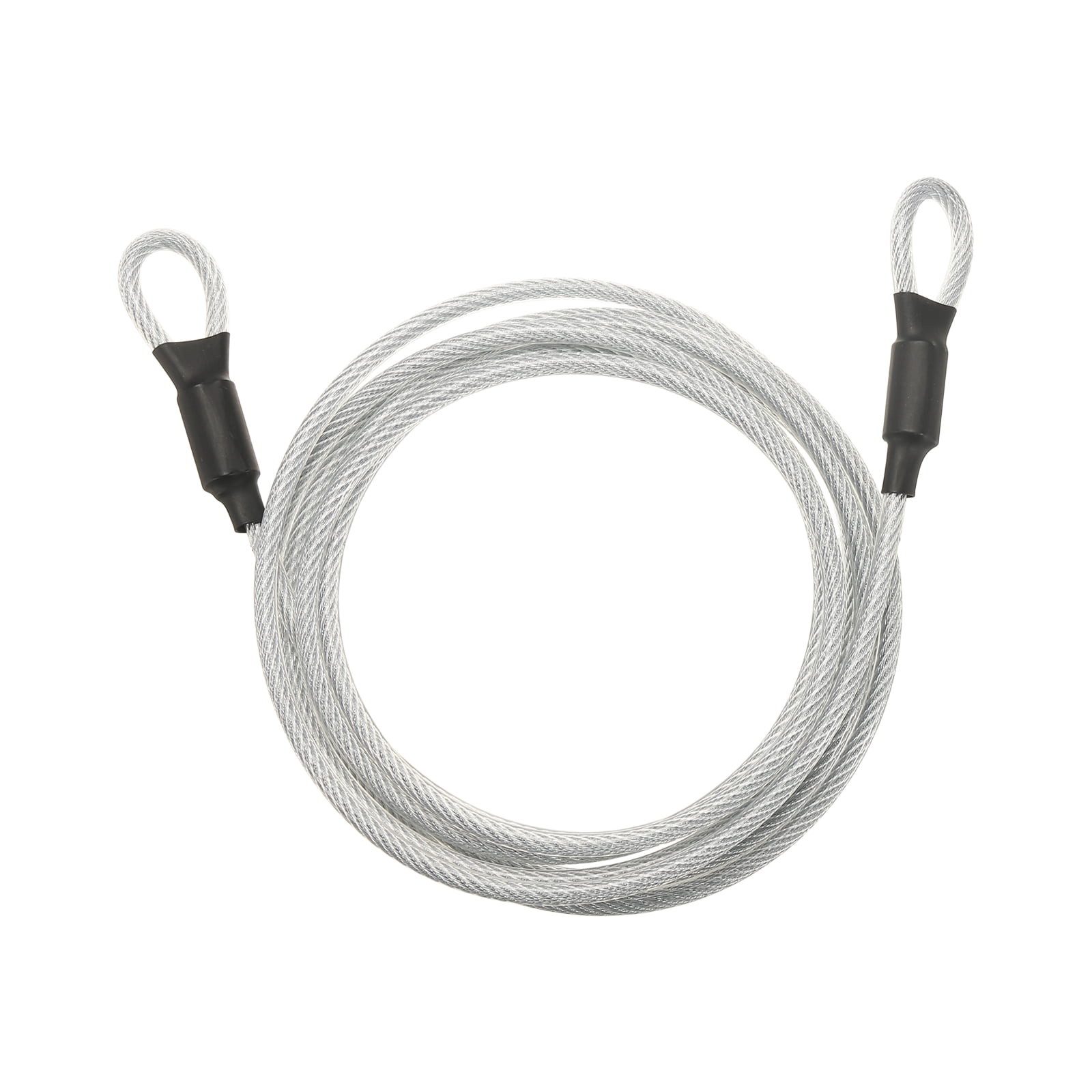 Uxcell Security Cable Lock (3/16" Dia 9.8ft, Clear) Vinyl Coated ...