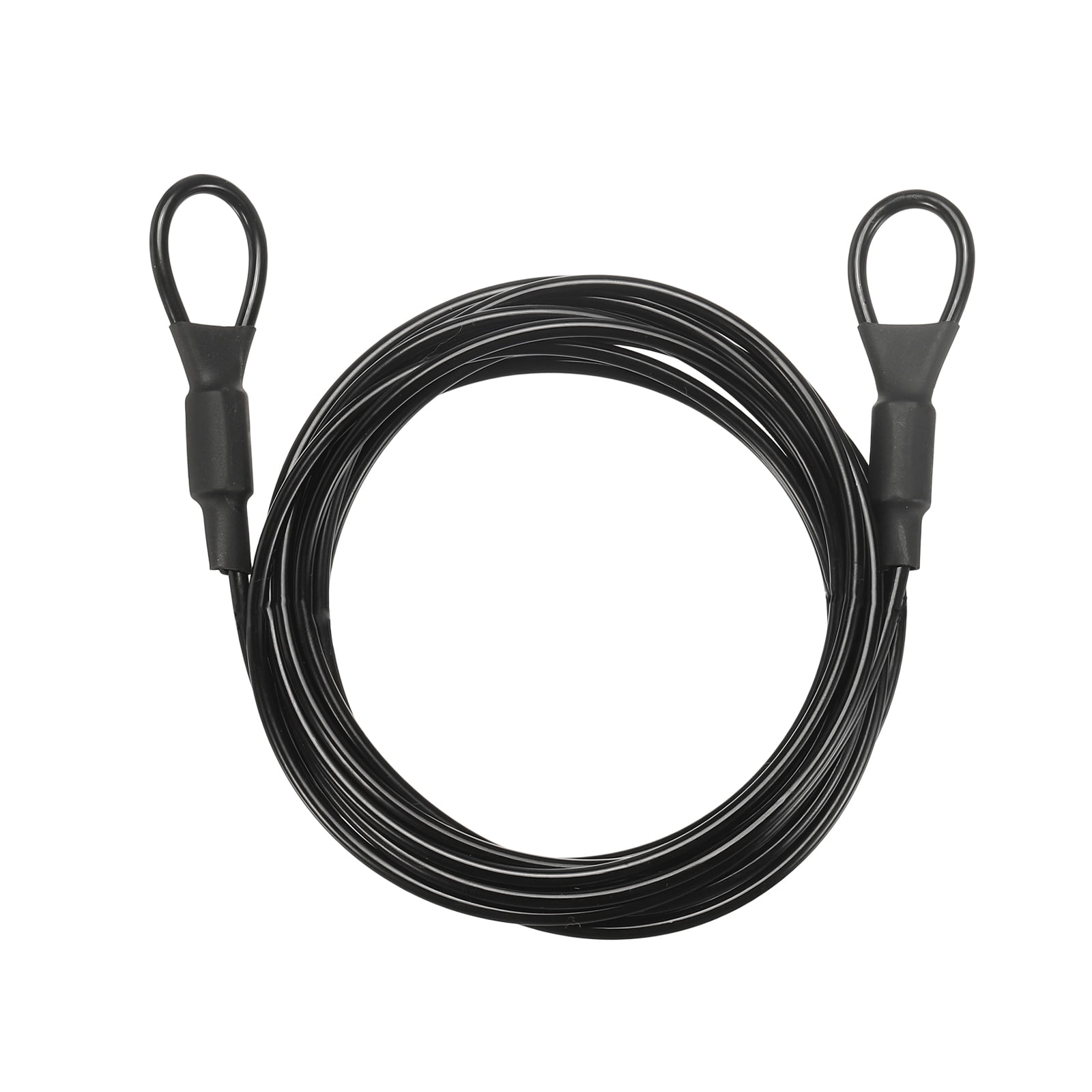 Uxcell Security Cable Lock (3/32" Dia 6.6ft, Black) Vinyl Coated ...