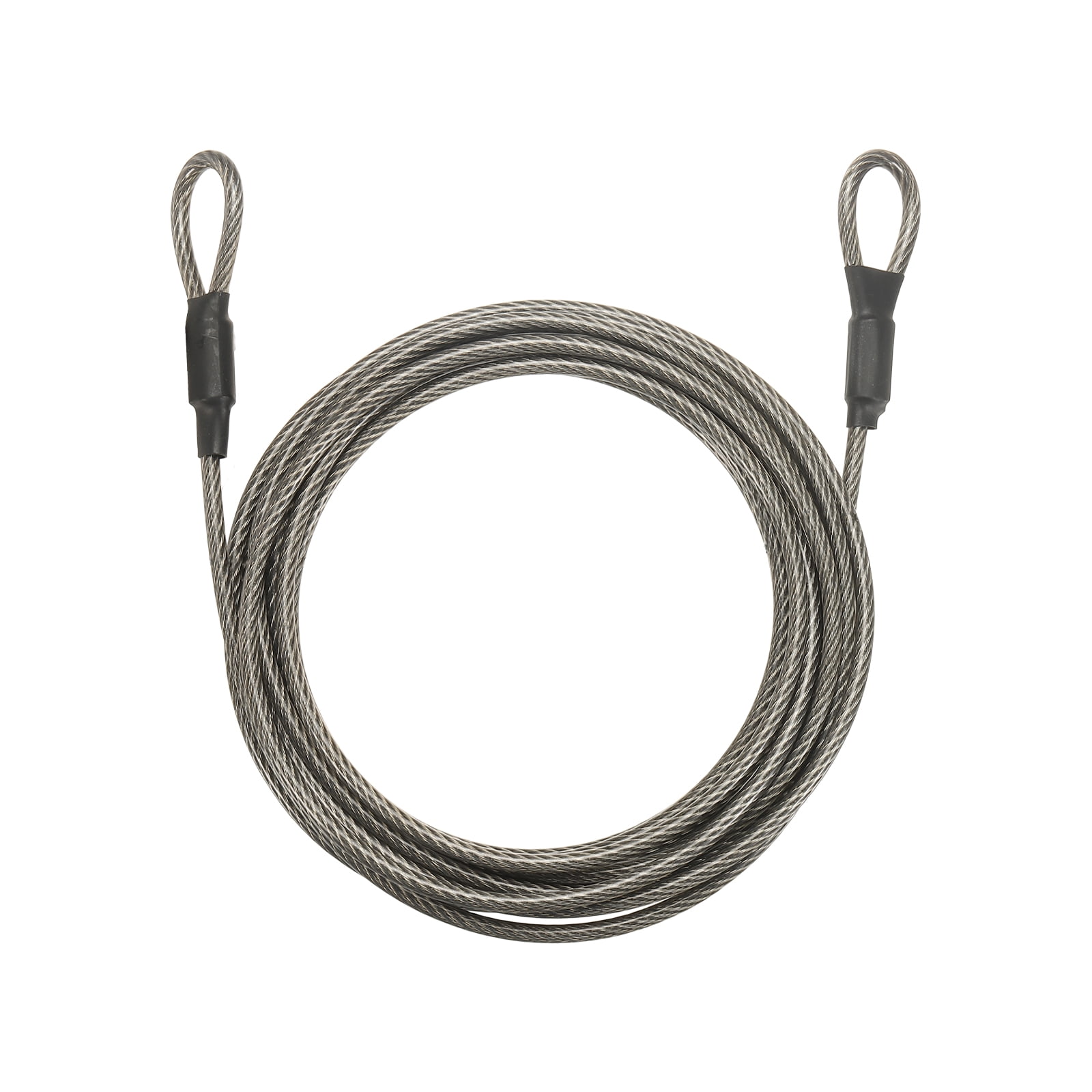 Uxcell Security Cable Lock (5/32" Dia 14.8ft, Gray) Vinyl Coated ...