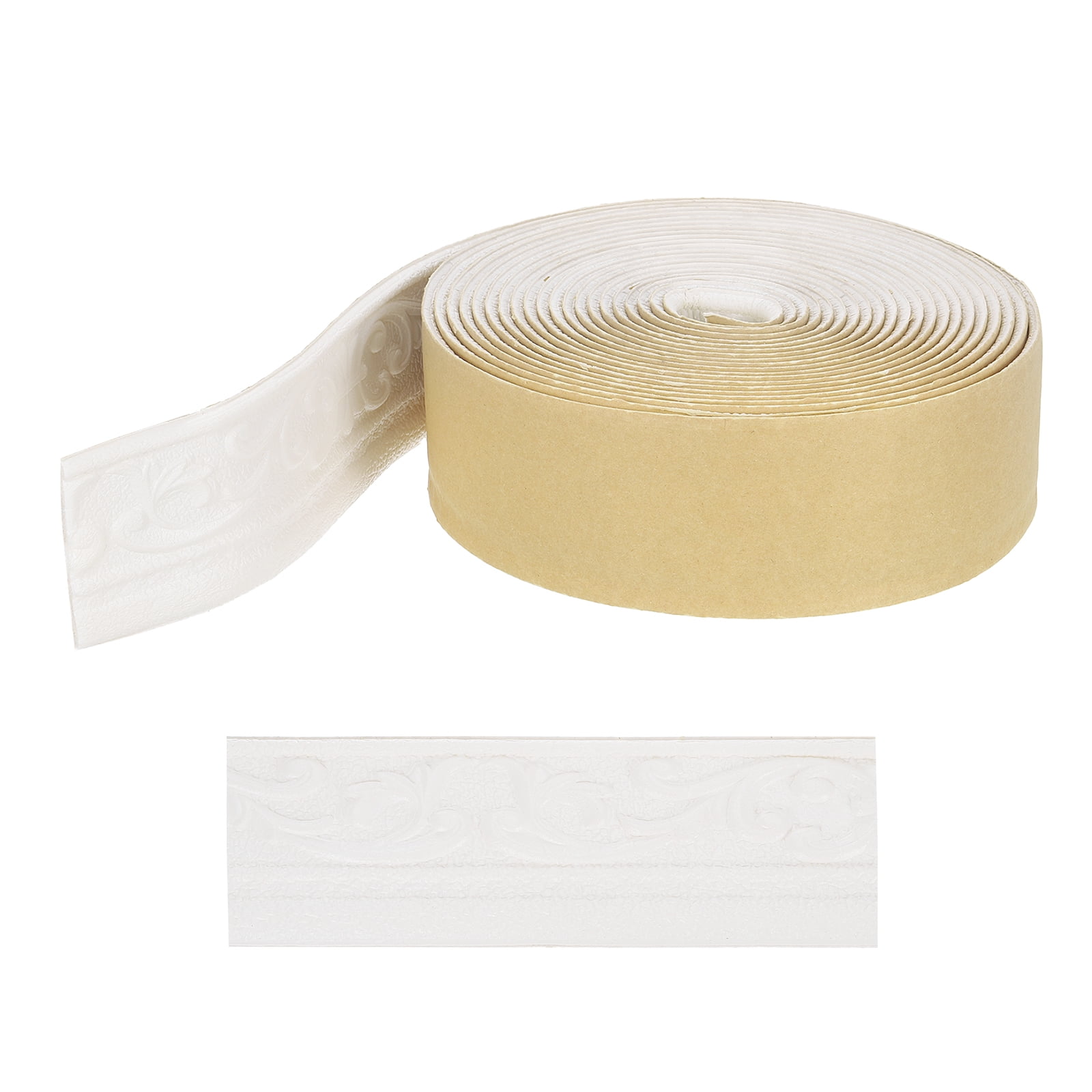 Uxcell Self-Adhesive 3D Wall Edging 362"x3.1" Flexible Peel and Stick ...