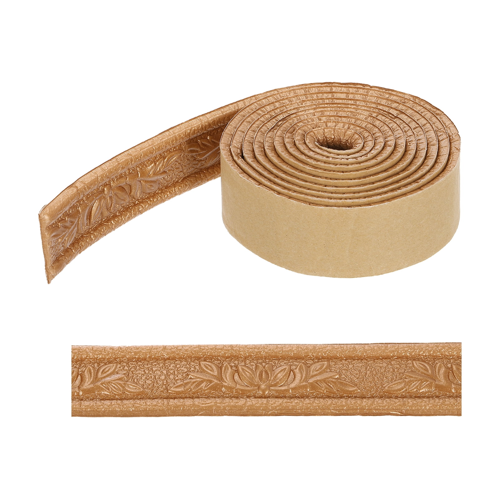 Uxcell Self-Adhesive 3D Wall Edging 90"x1.57" Flexible Peel and Stick ...