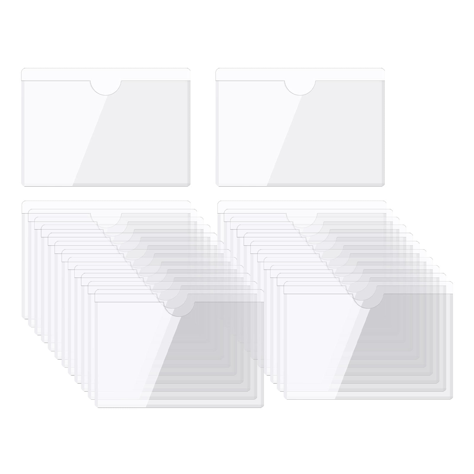 Uxcell Self-Adhesive Card Pockets Clear Self Adhesive Pocket Label ...