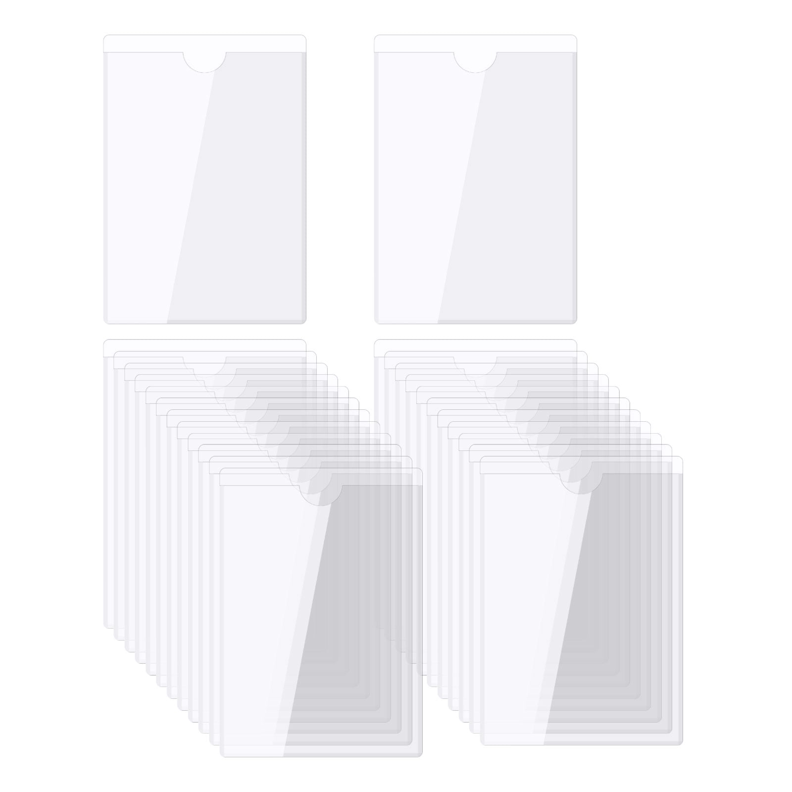 Uxcell Self-Adhesive Card Pockets Clear Self Adhesive Pocket Label ...