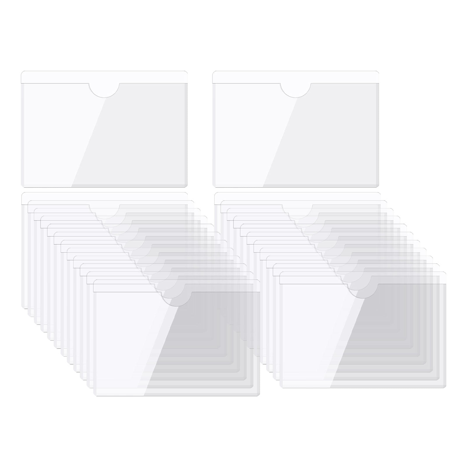 Uxcell Self-Adhesive Card Pockets Clear Self Adhesive Pocket Label ...