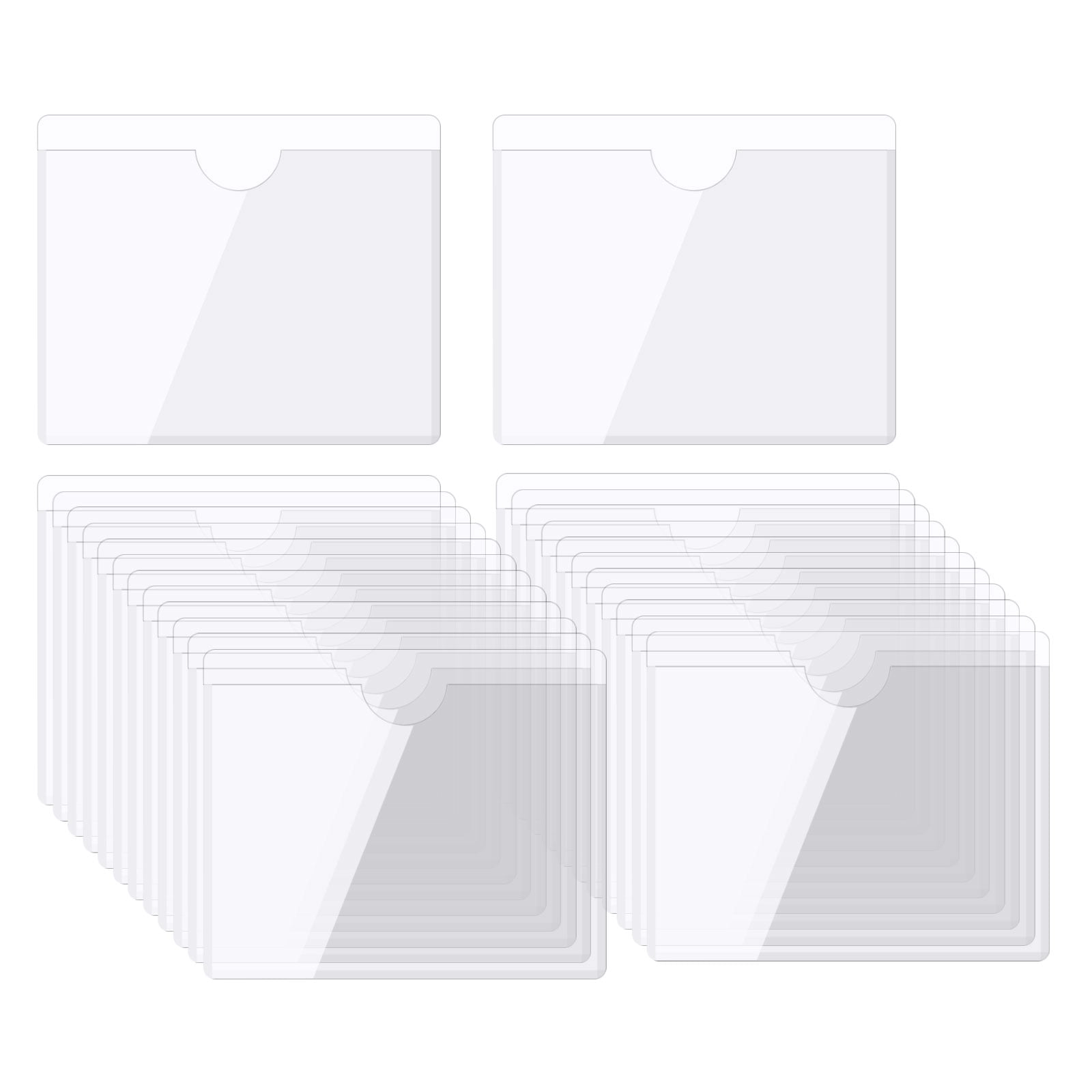 Uxcell Self-Adhesive Card Pockets Clear Self Adhesive Pocket Label ...