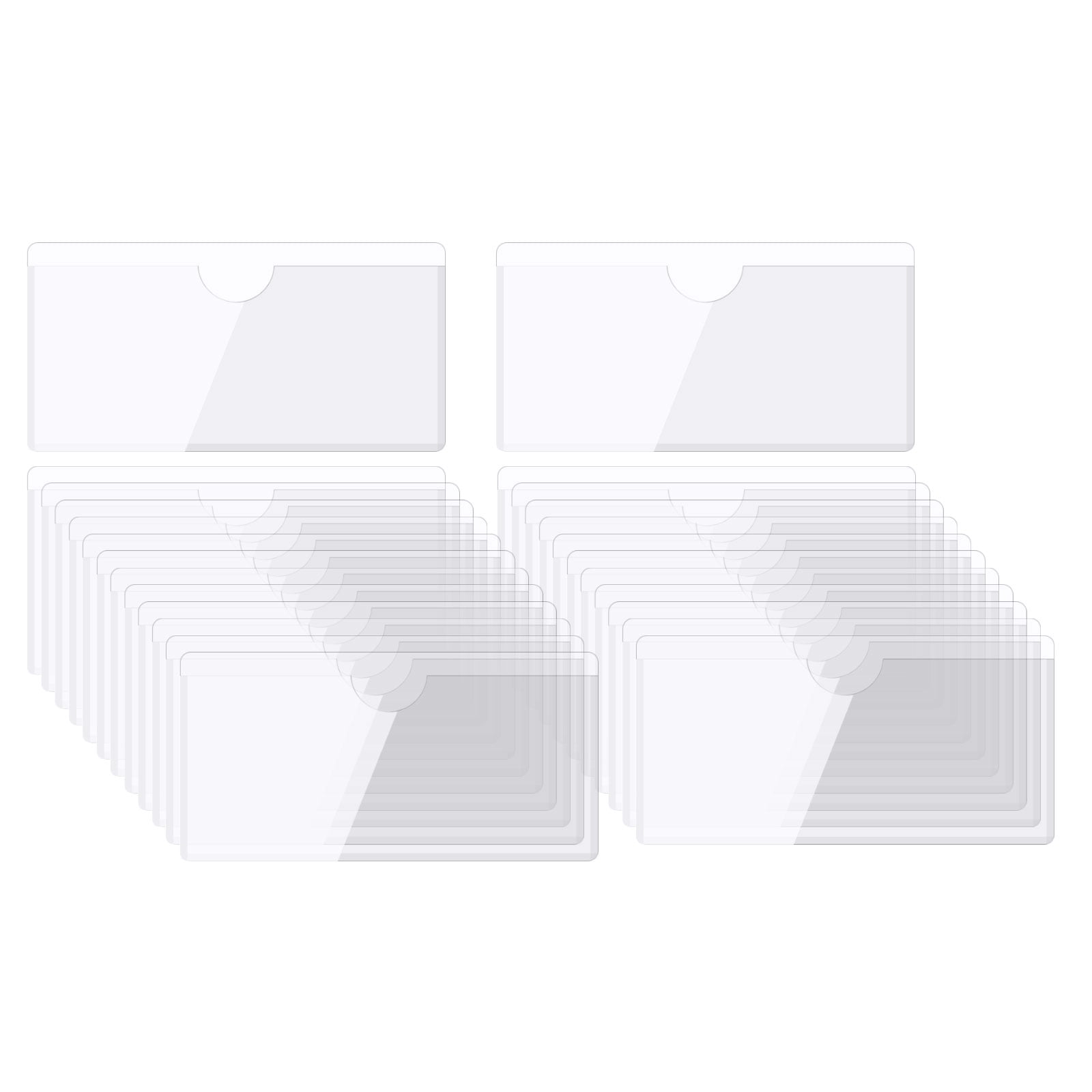 Uxcell Self-Adhesive Card Pockets Clear Self Adhesive Pocket Label ...