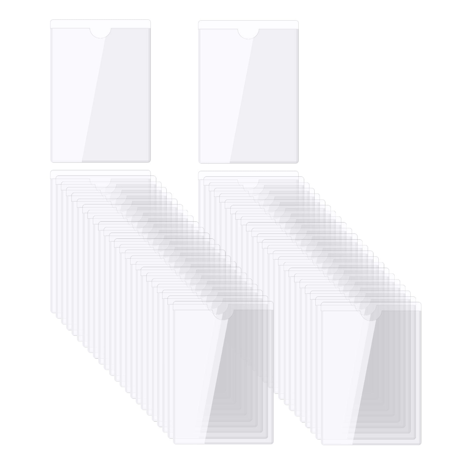 Uxcell Self-Adhesive Card Pockets Clear Self Adhesive Pocket Label ...