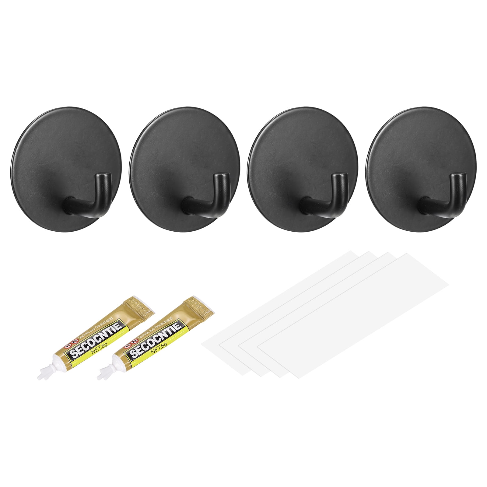 Uxcell Self Adhesive Hooks, 304 Stainless Steel Sticky Hooks Wall ...