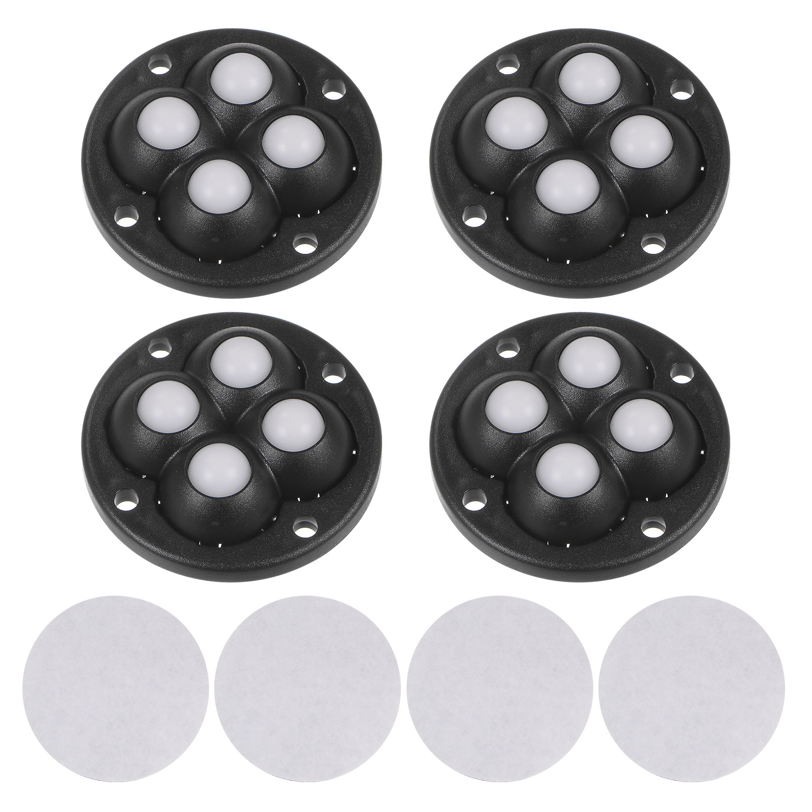 Uxcell Self Adhesive Mini Caster Wheels 360 Rotation Nylon Appliances ...