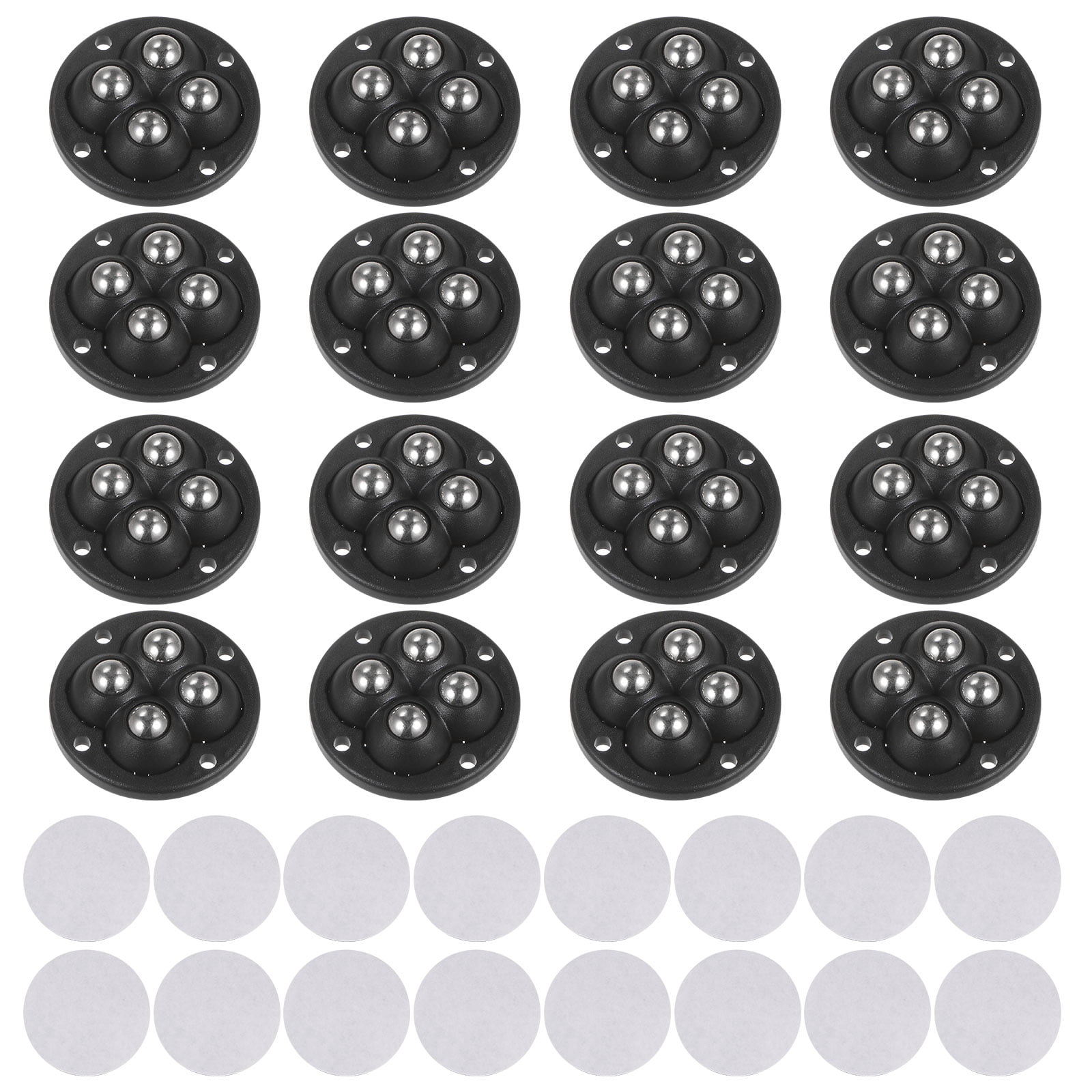 Uxcell Self Adhesive Mini Caster Wheels 360 Rotation Nylon Appliances ...