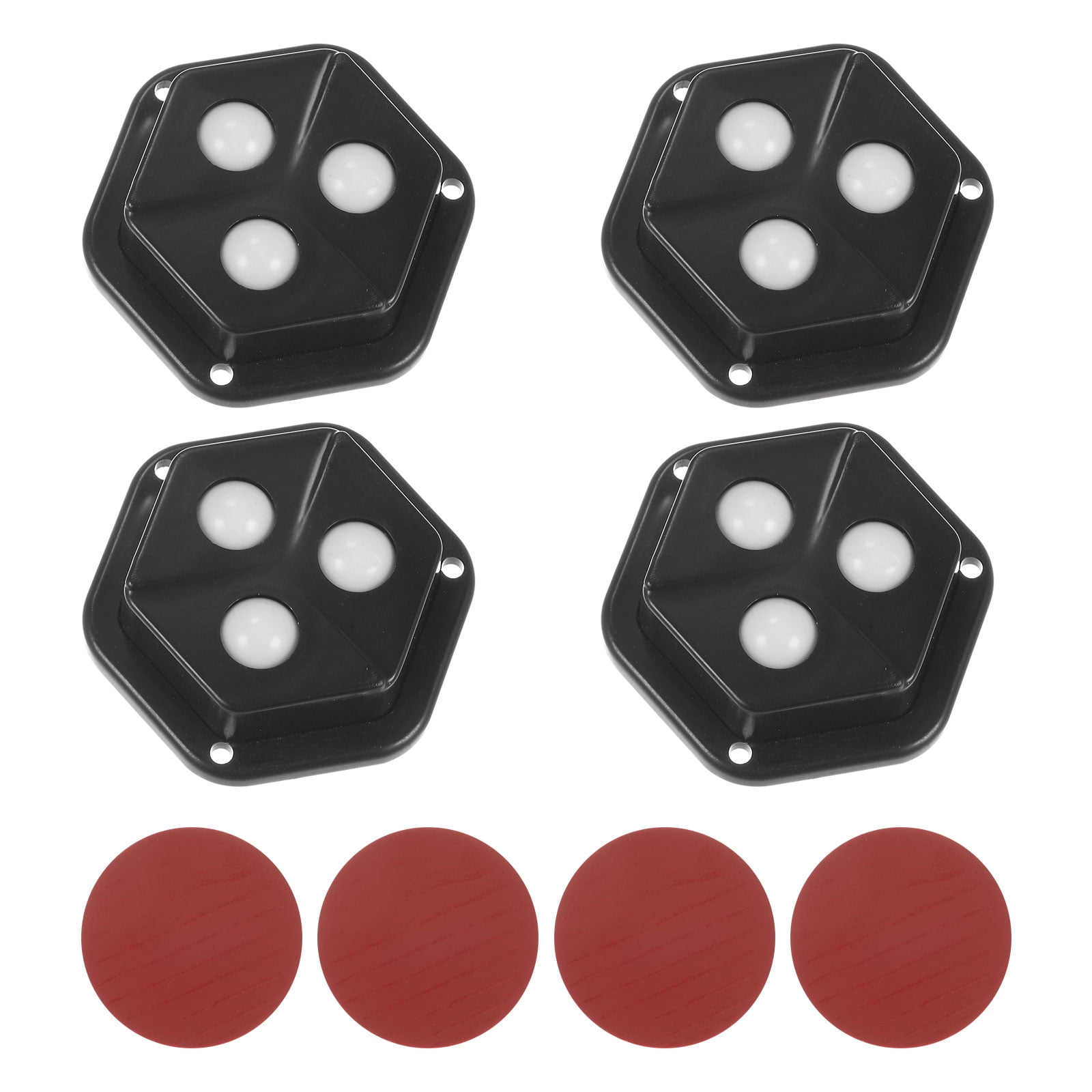 Uxcell Self Adhesive Mini Caster Wheels 360 Rotation Nylon Pulley ...