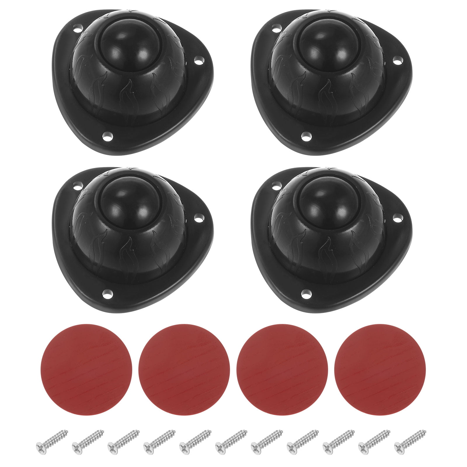 Uxcell Self Adhesive Mini Caster Wheels 360 Rotation Nylon Sticky ...