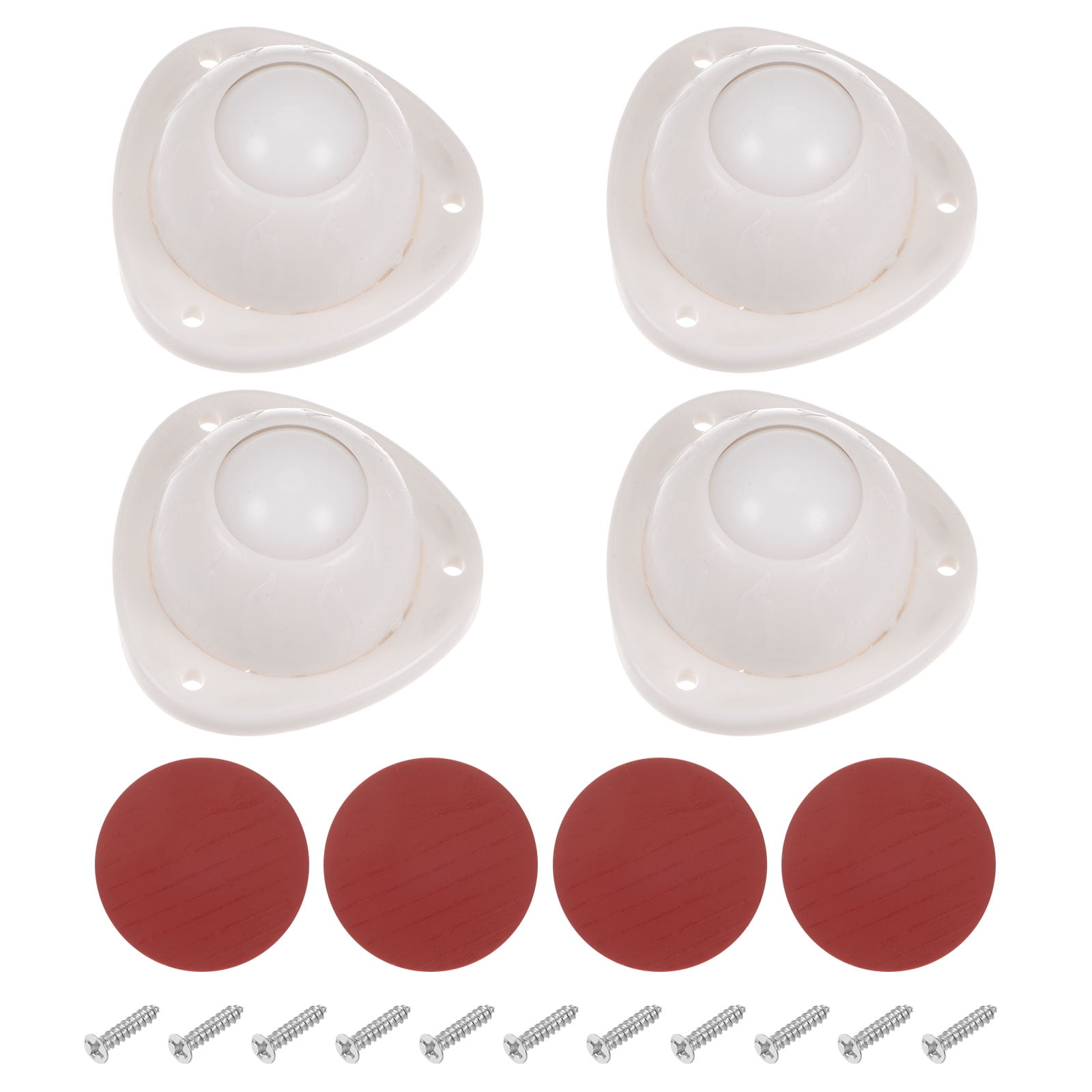 Uxcell Self Adhesive Mini Caster Wheels 360 Rotation Nylon Sticky ...