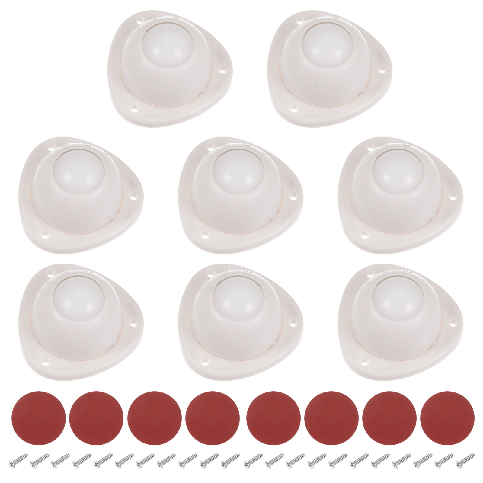 Uxcell Self Adhesive Mini Caster Wheels 360 Rotation Nylon Sticky ...