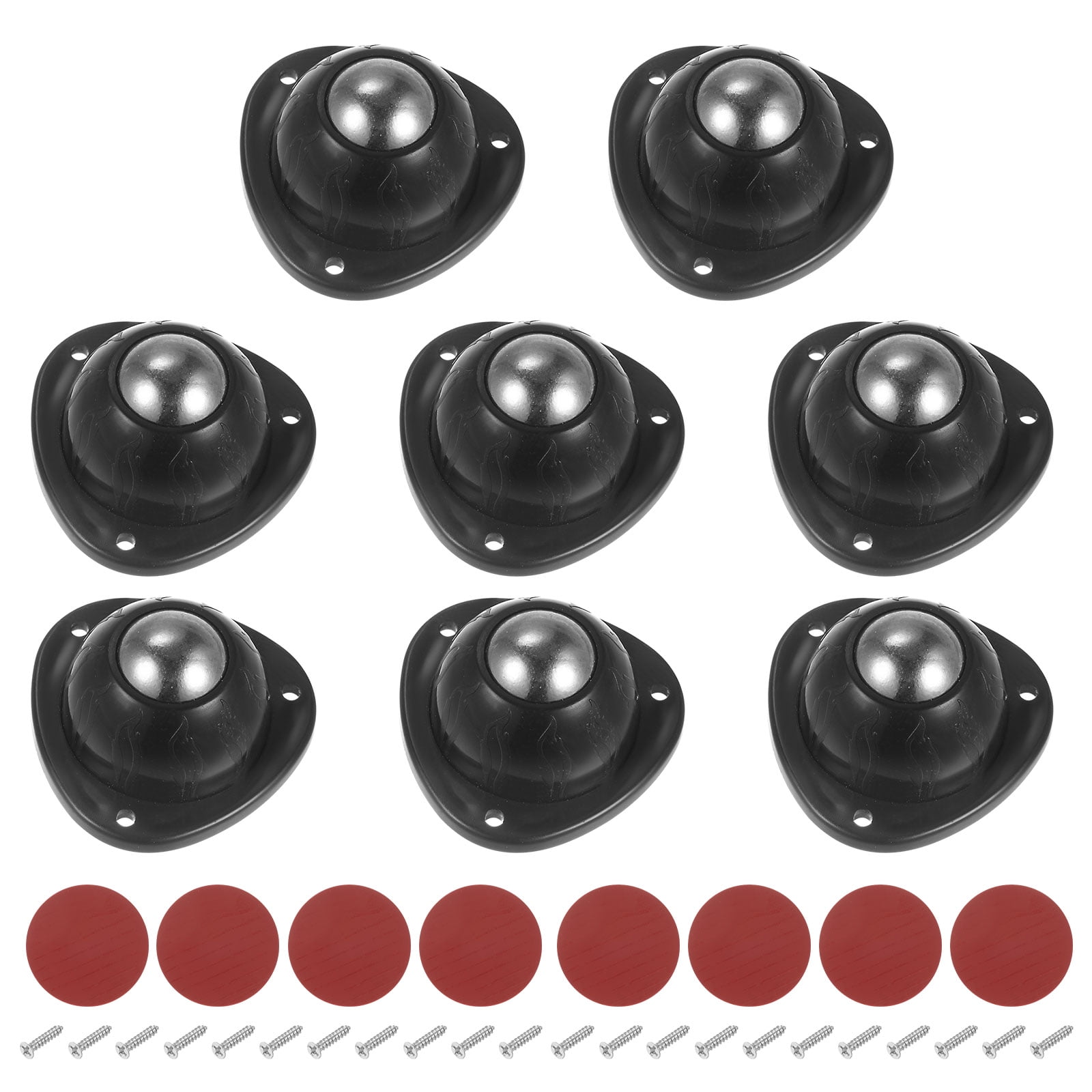 Uxcell Self Adhesive Mini Caster Wheels 360 Rotation Sticky Pulley ...