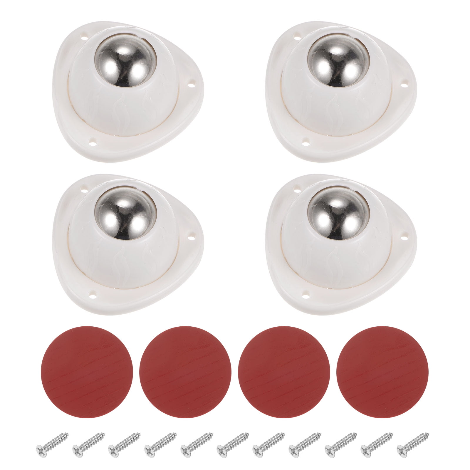 Uxcell Self Adhesive Mini Caster Wheels 360 Rotation Sticky Pulley ...