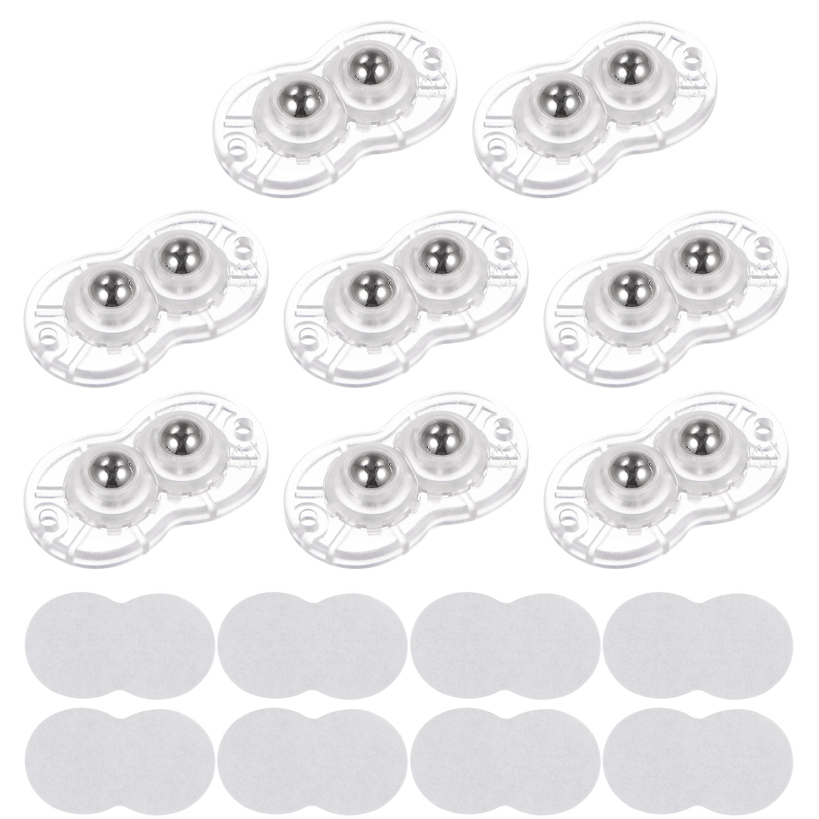 Uxcell Self Adhesive Mini Caster Wheels 360 Rotation Sticky Rollers ...